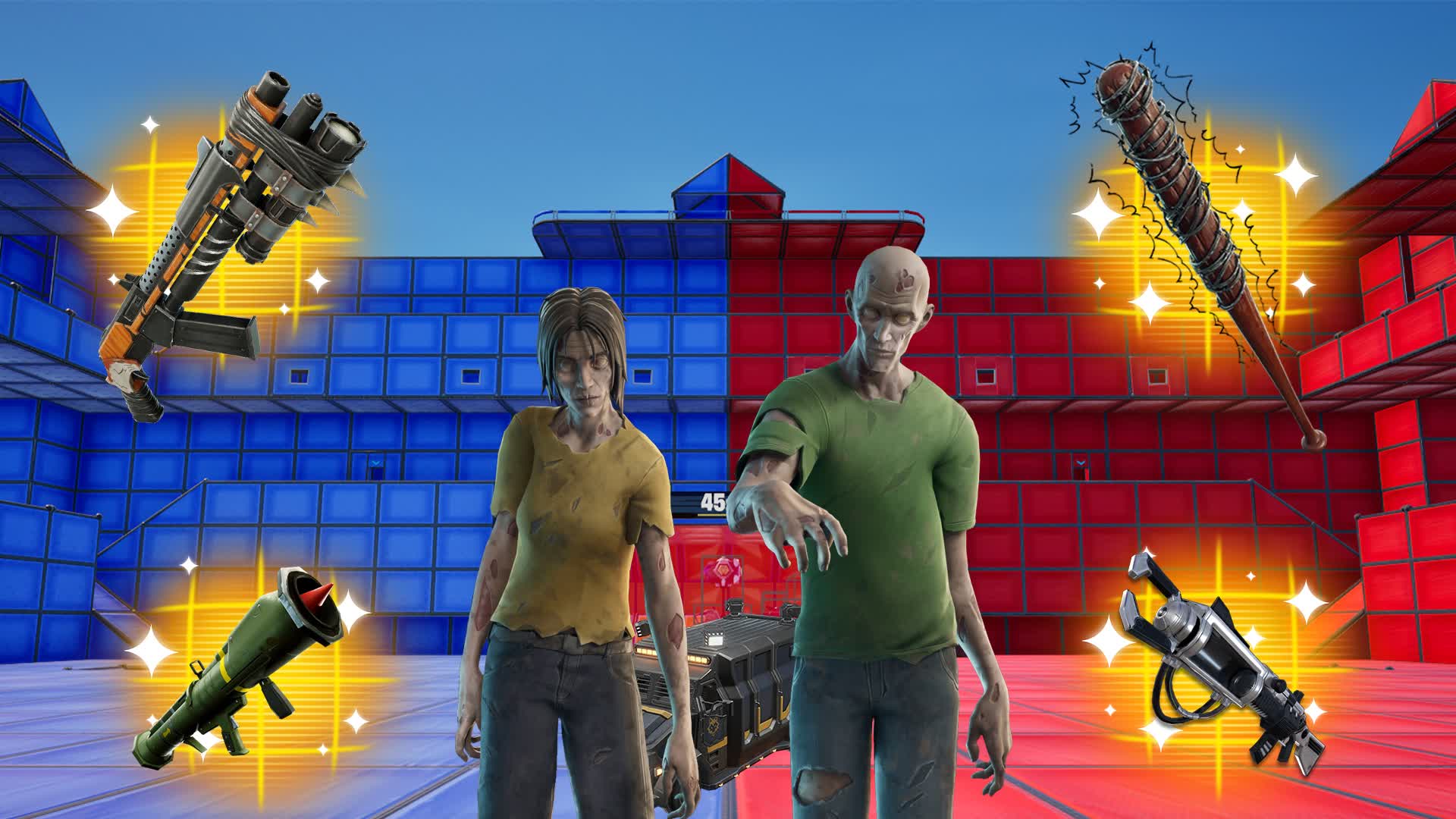 SIMPLE RED VS BLUE WITH ZOMBIES 6372-3485-0061 by cneko - Fortnite ...