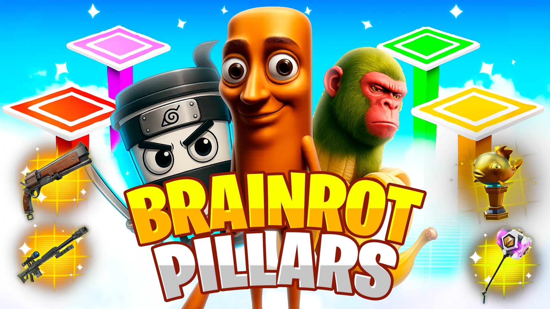 THE BRAINROT EVENTS PILLARS 1520-2102-9550 by mkmaps - Fortnite