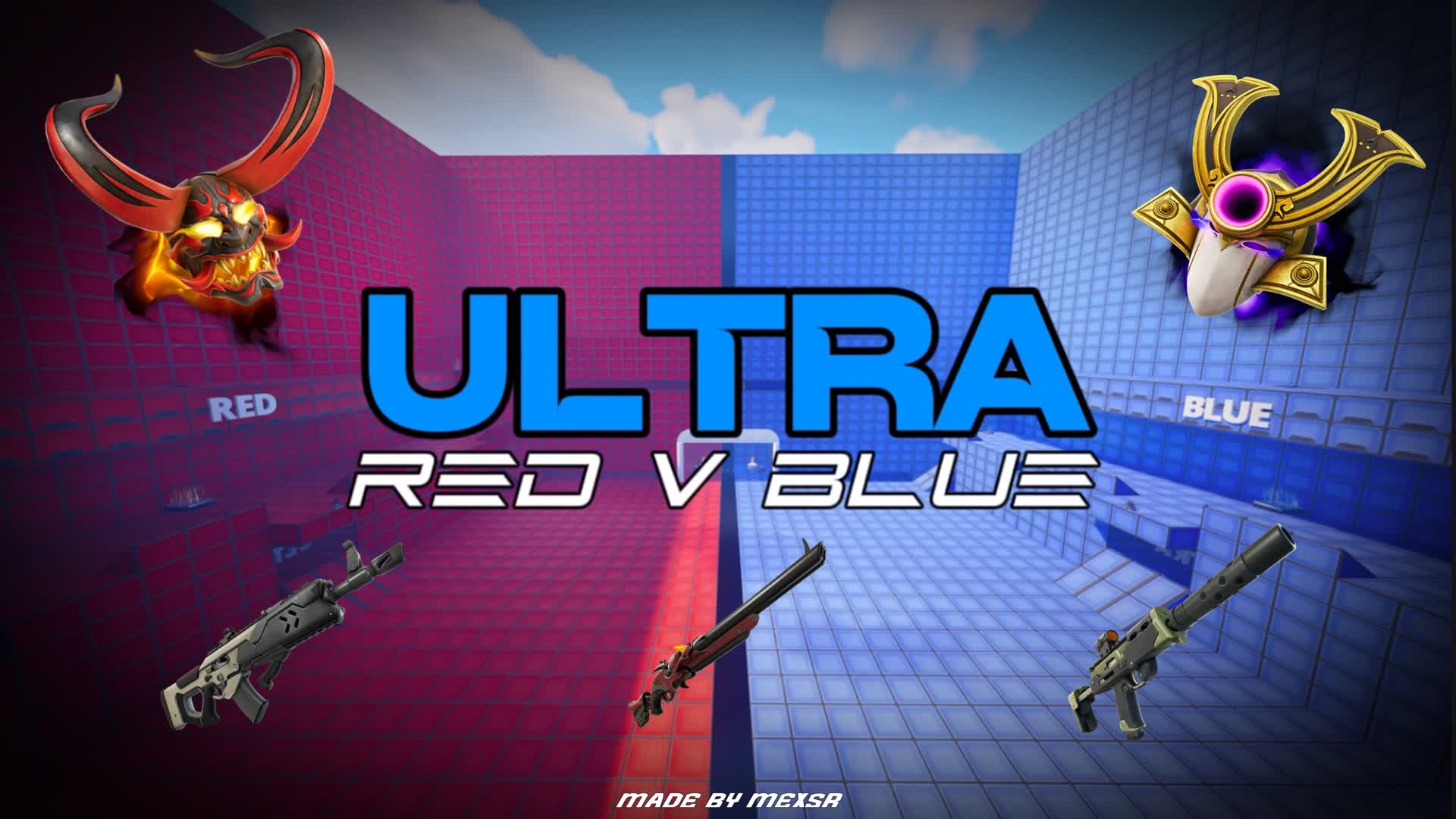 ULTRA RED VS BLUE 🔴🔵 0927-8935-2837 by mexsr - Fortnite Creative Map ...