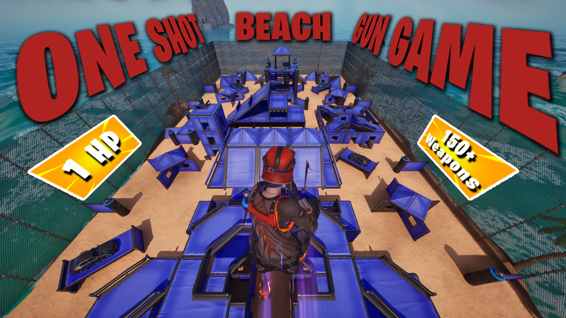 One Shot Beach Gun Game 9008-8126-2283 by SchleiniGaming - Fortnite.GG