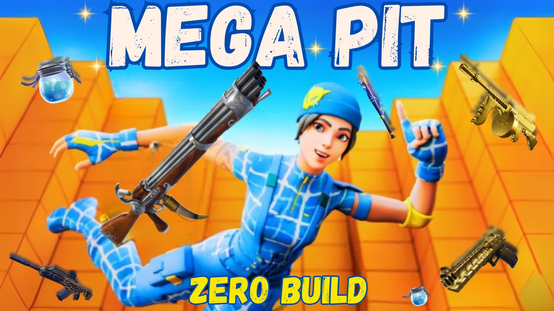 MEGA PIT-ZERO BUILD-Desert 3749-6044-6616 par airforce17create - Fortnite