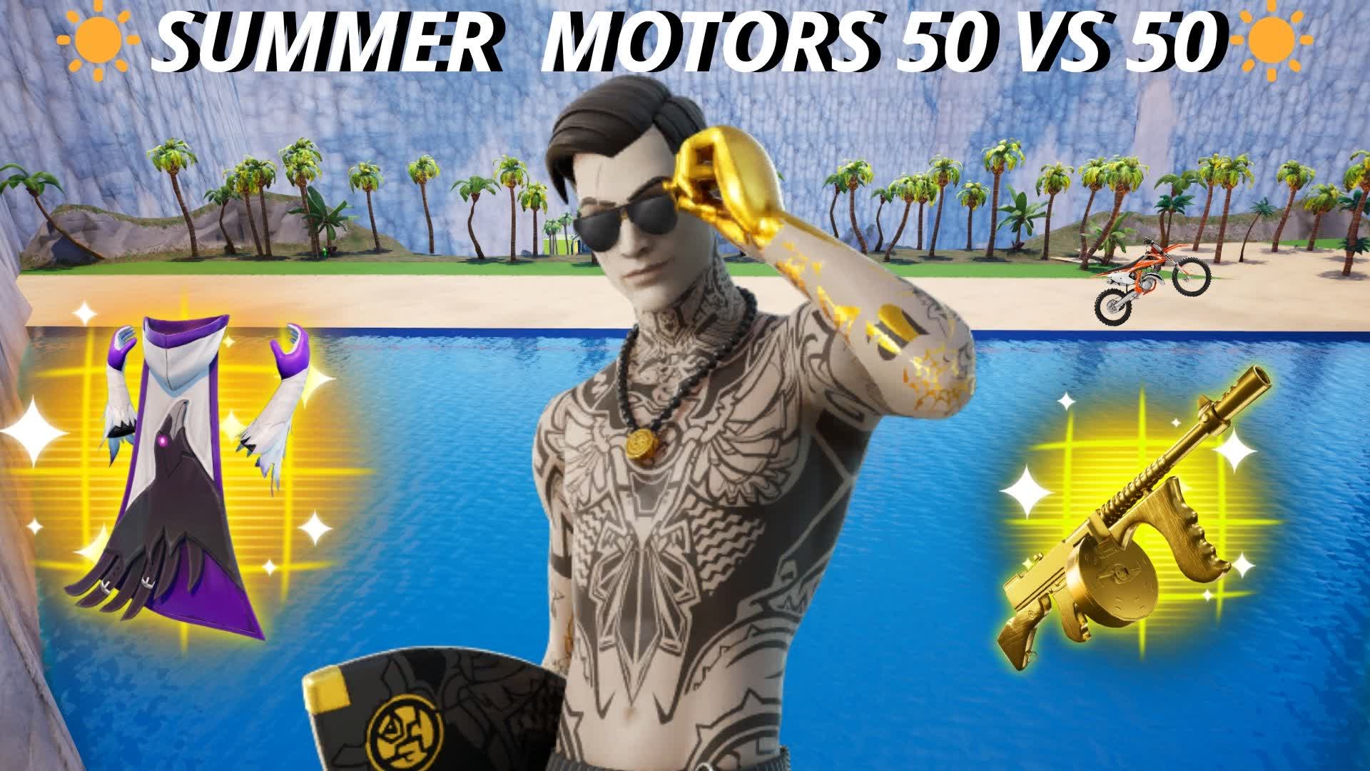 ☀️ SUMMER MOTORS 50 VS 50☀️ 5556-6688-5759 by 21yt - Fortnite Creative ...