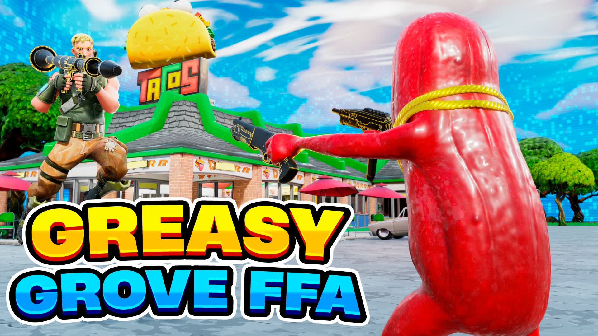 ⭐GREASY GROVE FFA 0299-3471-9939 by mcclapboi - Fortnite Creative Map Code - Fortnite.GG