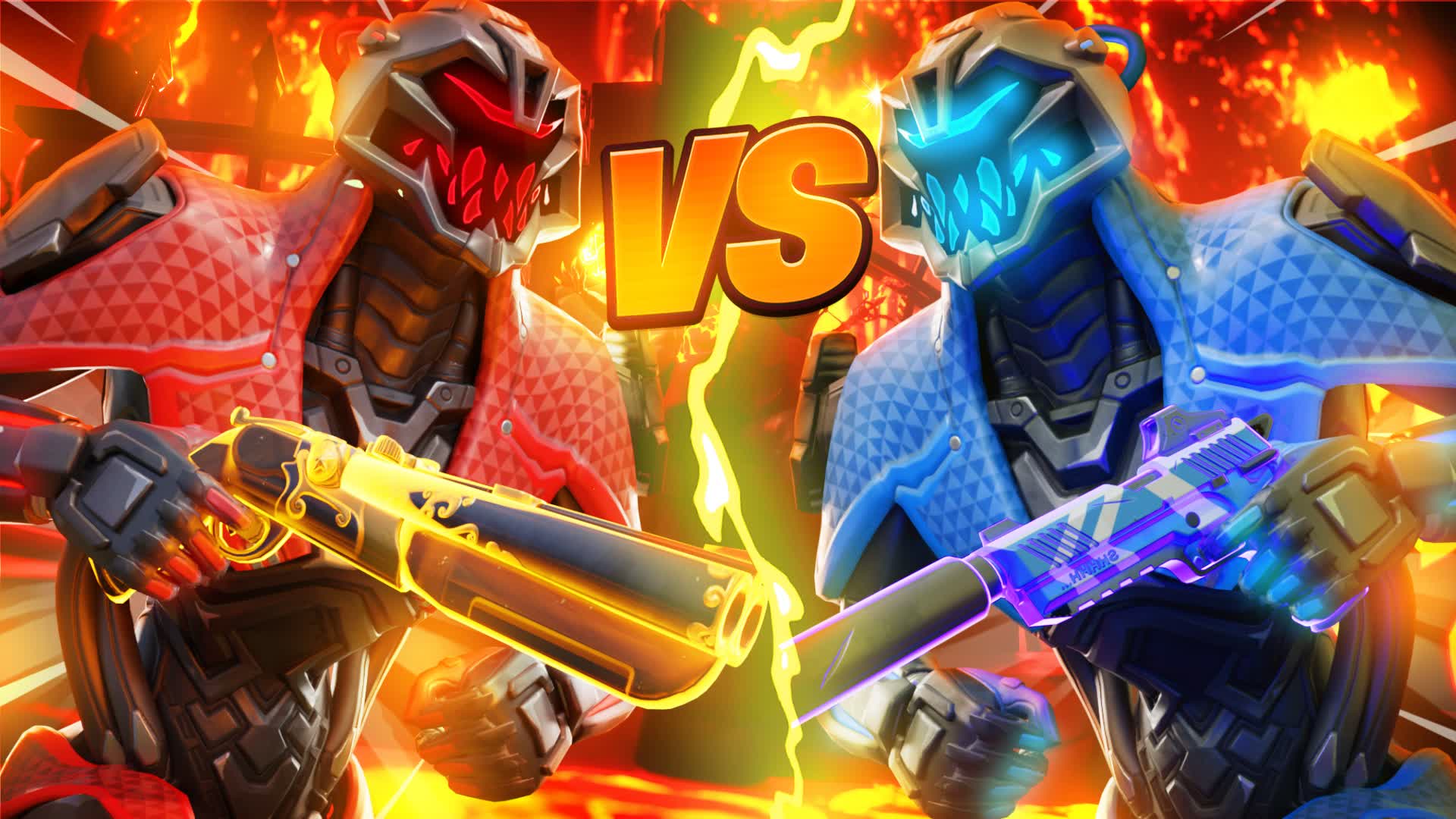 OG🥵 Lava Red v Blue 🥶 All Mythics 🏆 3504-0518-7493 by ozycreates - Fortnite