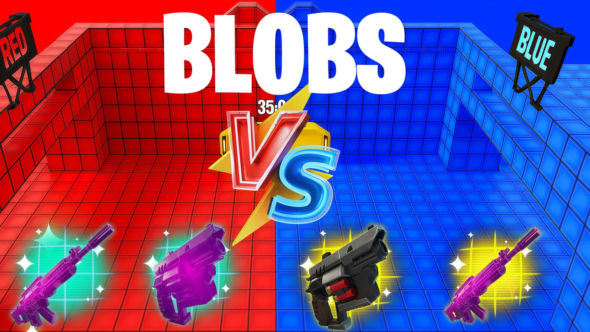 FUNNY BLOBS RED VS BLUE🔴🔵 4250-8441-8004 by islaroyale - Fortnite