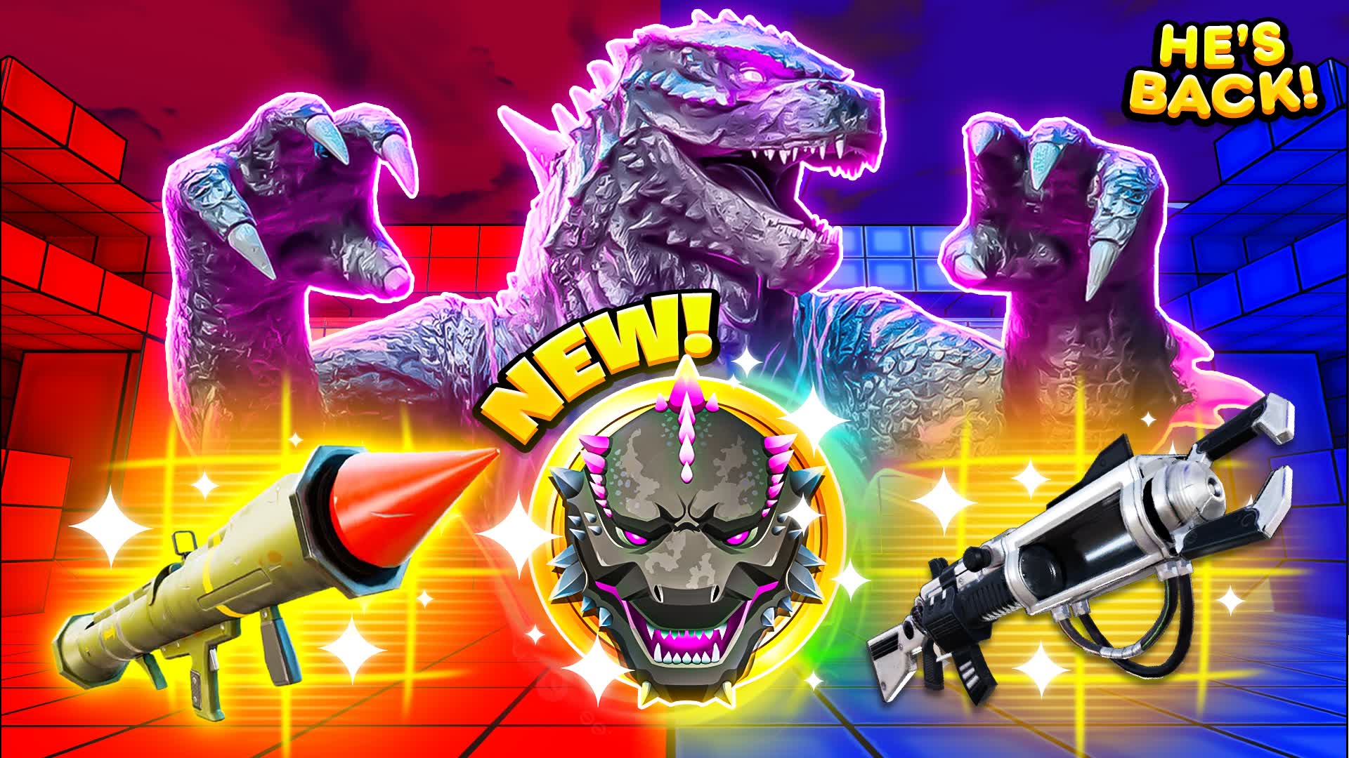 GODZILLA RED VS BLUE🔴🔵 DRIVE CARS FFA 2602-4863-4092 by goodzilla - Fortnite Creative Map Code ...