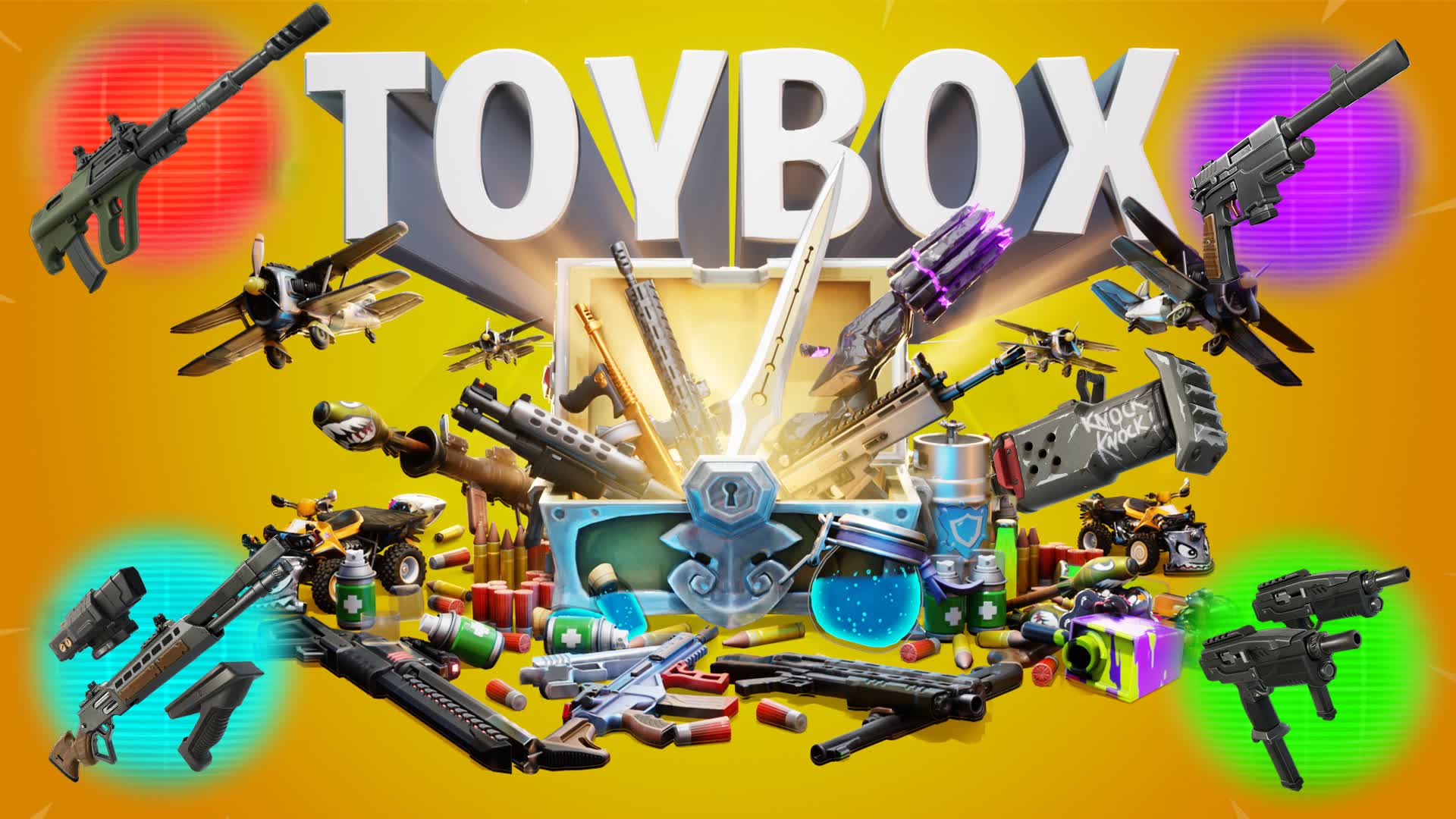 TOY BOX - ALL WEAPONS 1V1 0710-0379-7536 by chelofn - Fortnite Creative Map Code - Fortnite.GG