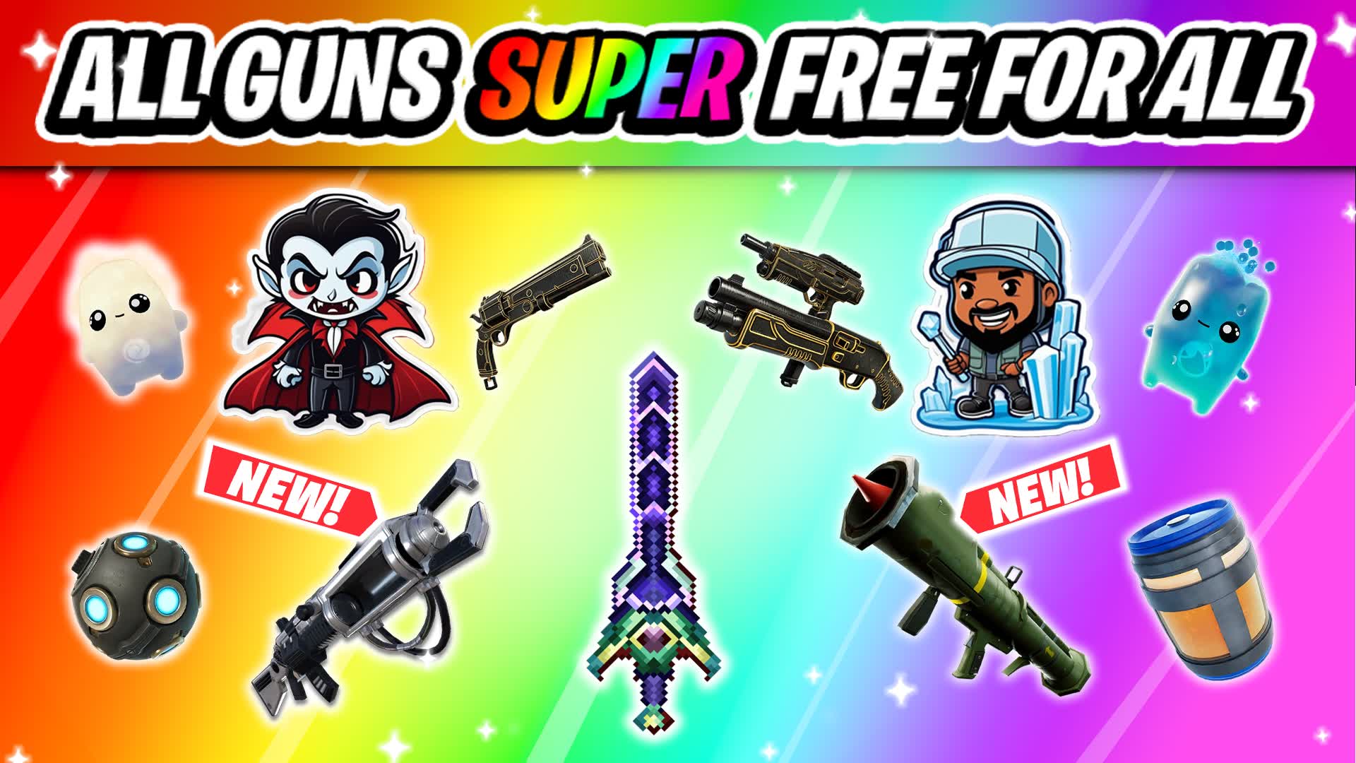 ALL WEAPON SUPER FFA 8523-1476-3255 by kingneb - Fortnite Creative Map ...