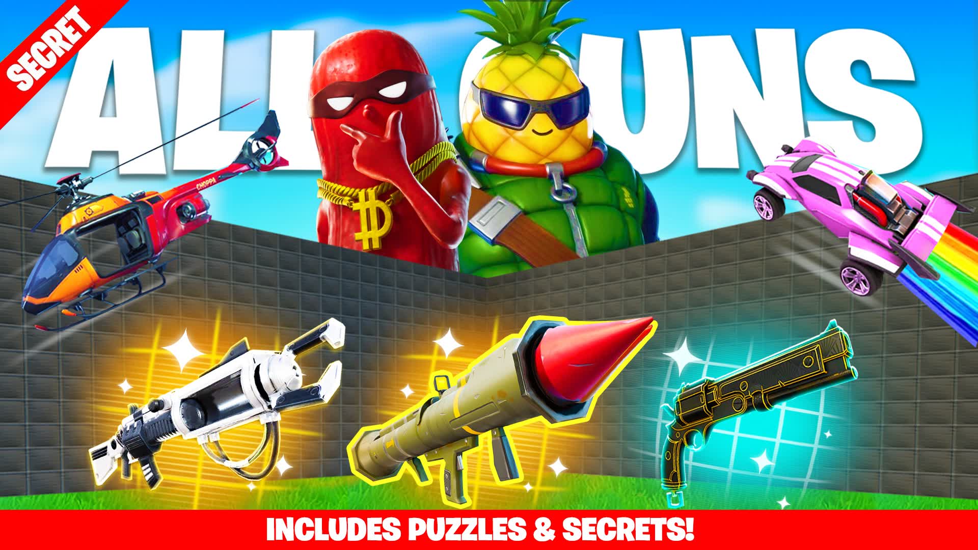 ALL GUNS 1V1 & VEHICLES 9579-6755-3392 by wannabe - Fortnite Creative ...