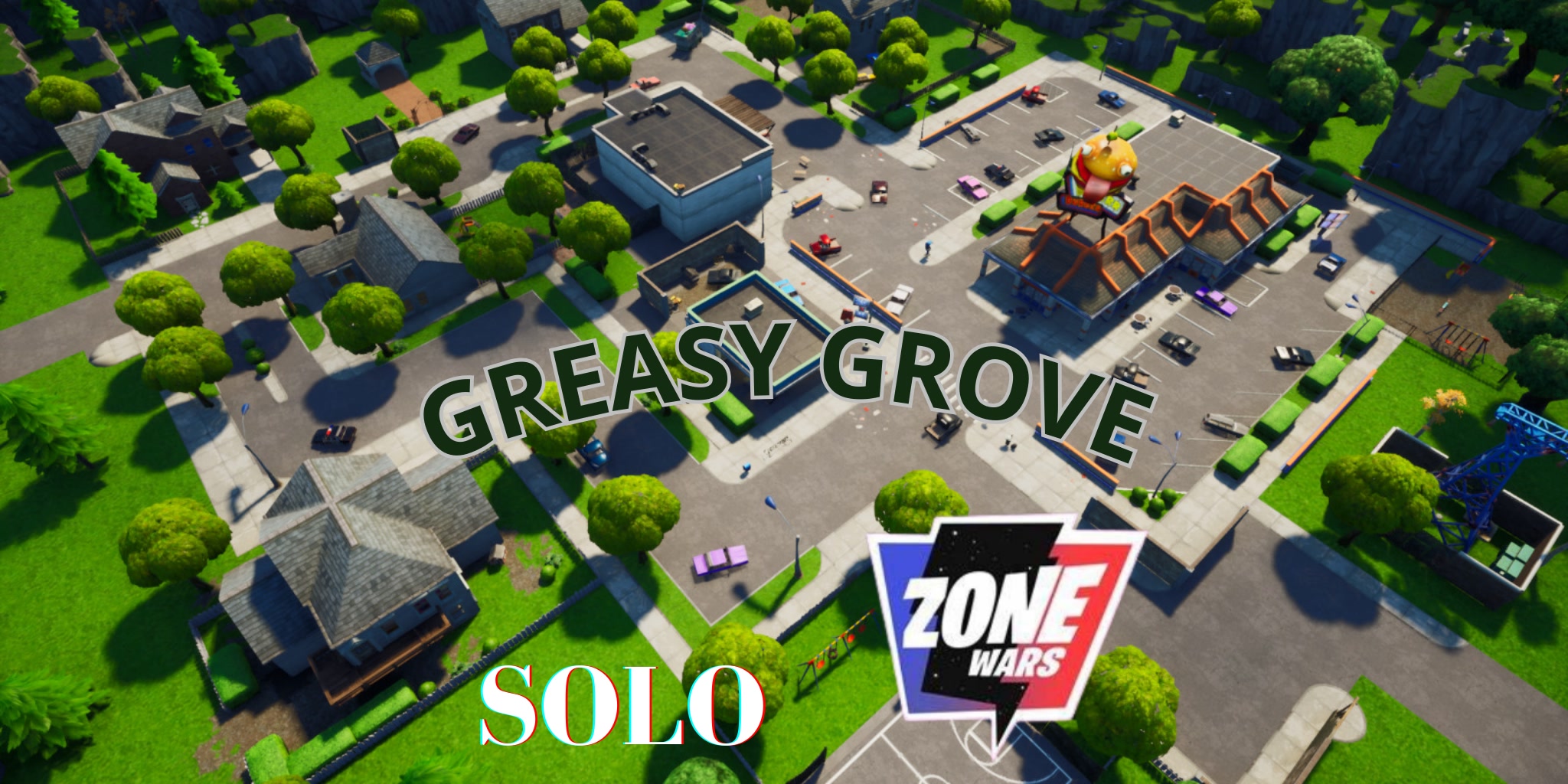 GREASY GROVE SOLO ZONE WARS 3513-0511-8989 by tangoma - Fortnite Creative Map Code - Fortnite.GG