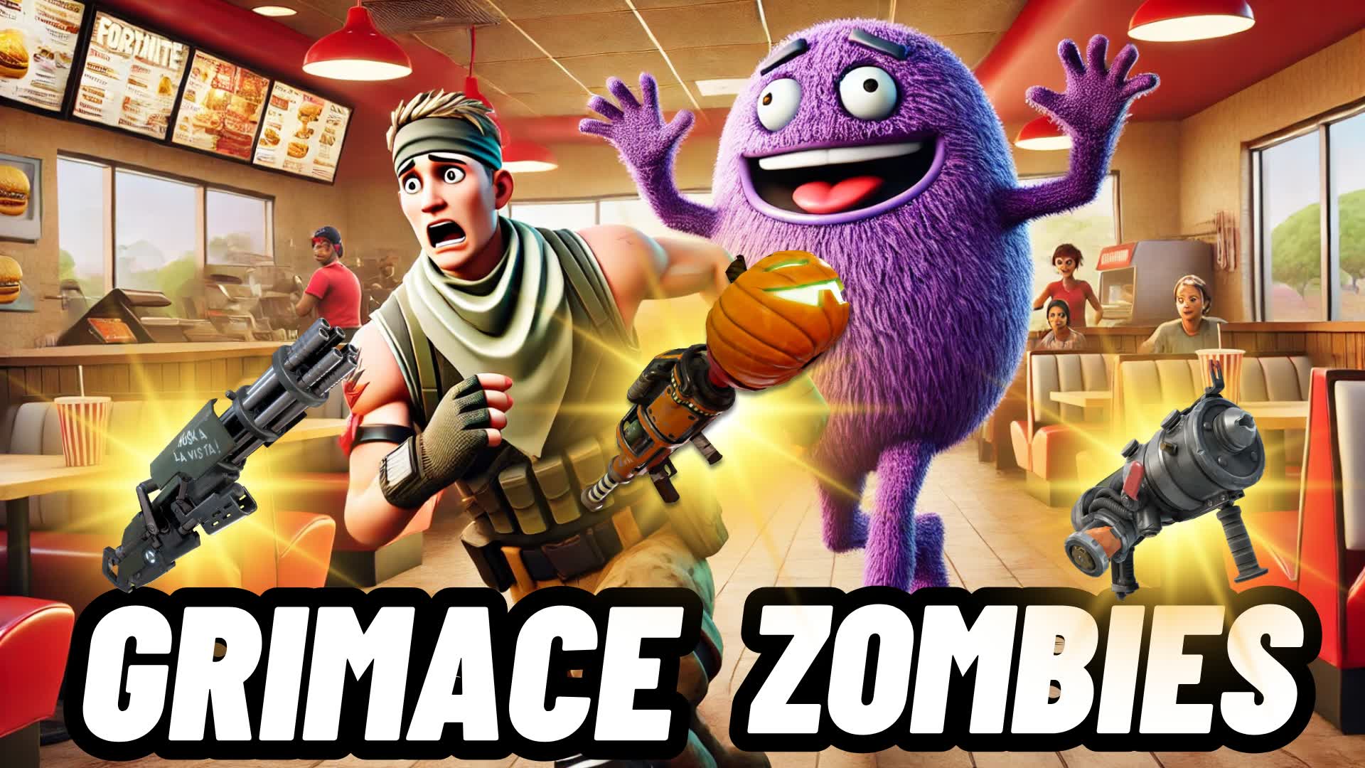 GRIMACE ZOMBIES🍔 3390-7951-1154 by greatvaluebanana - Fortnite Creative ...