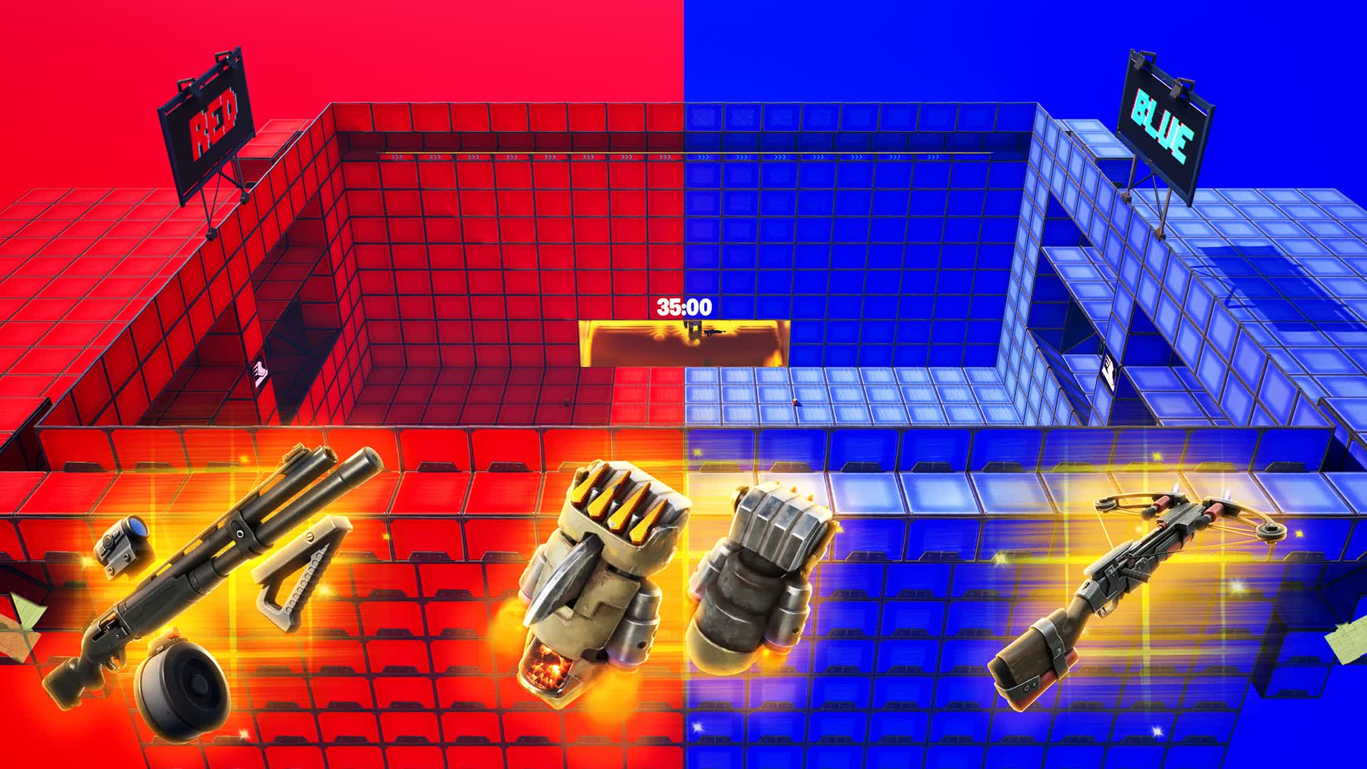 💯SUPER RED VS BLUE🔵🔴 6571-3909-7658 by tutusil - Fortnite Creative Map ...