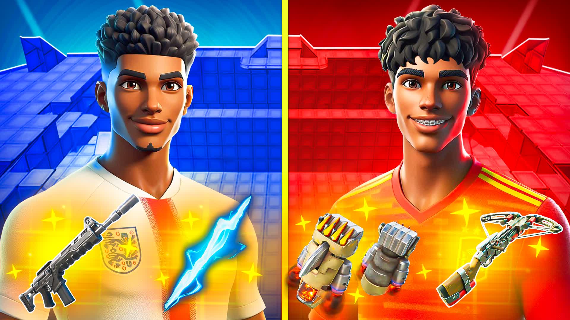 SPAIN VS ENGLAND [RED VS BLUE] 7695-0918-5746 من ابتكار joeycrafts_101 ...