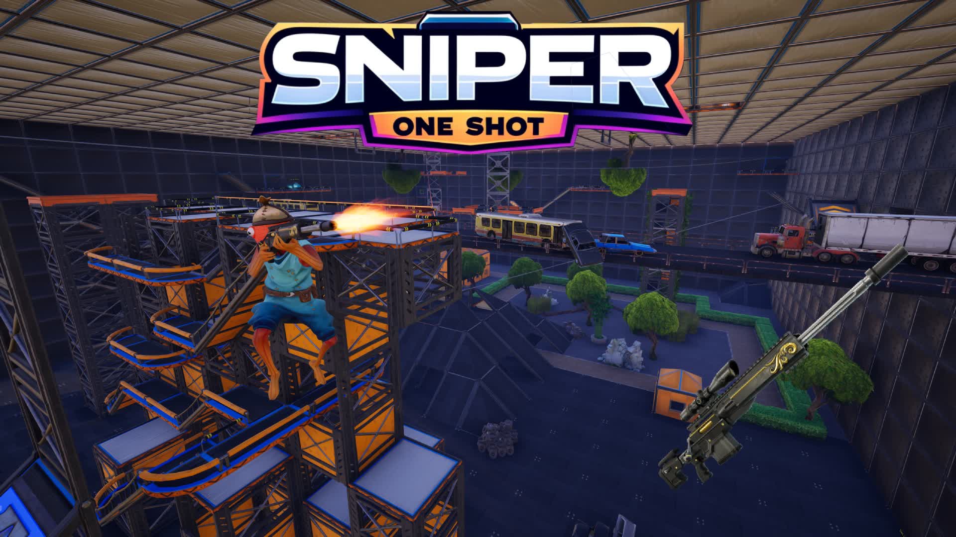 Sniper Map One Shot (OG and Chapter 5) 2888-8919-9582 من ابتكار munni - Fortnite