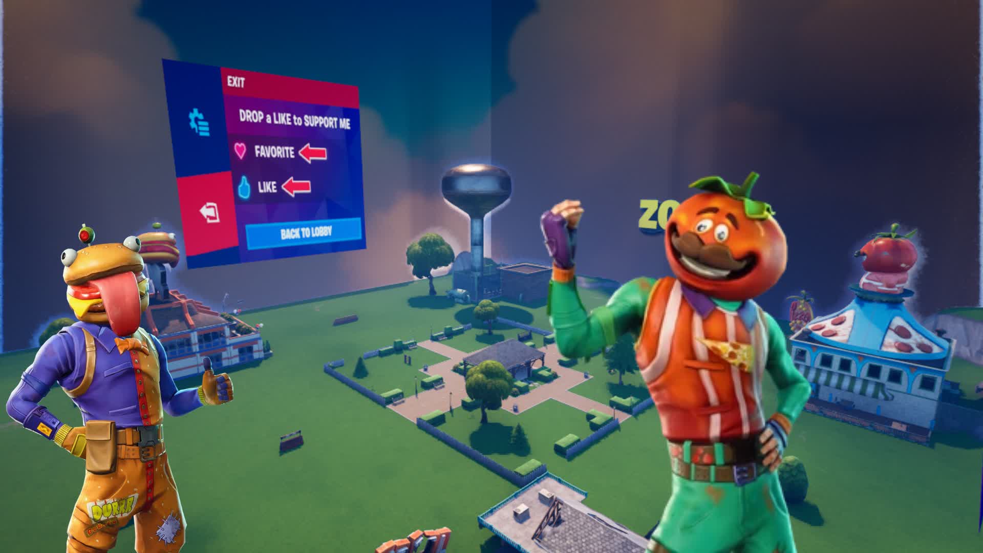 Tomato vs burger weapon game 8443-3536-4808 by zolen - Fortnite