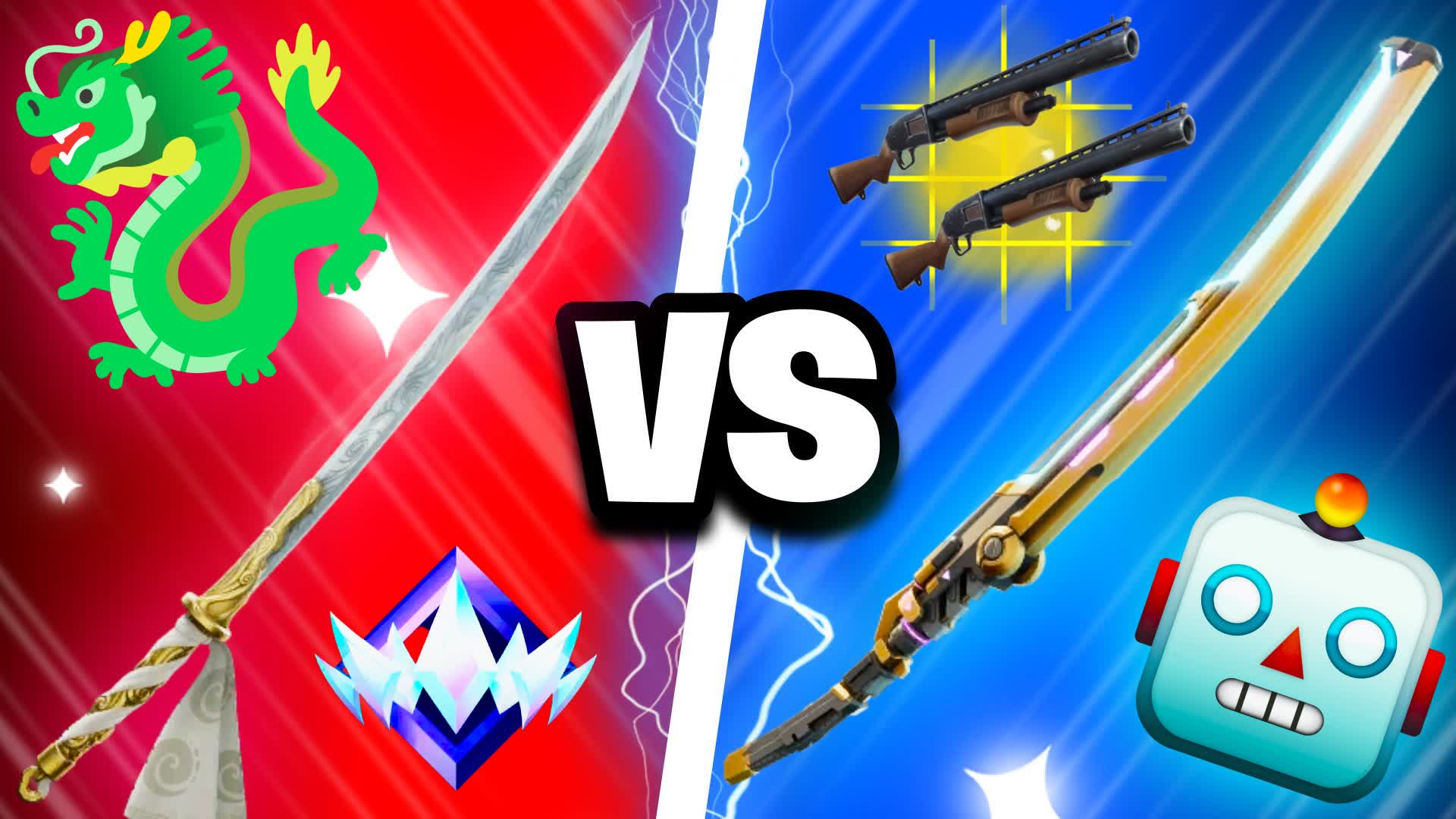 🐉 TYPHOON BLADE VS KINETIC BLADE 🤖 3729-8185-8394 by delfincraft - フォートナイト