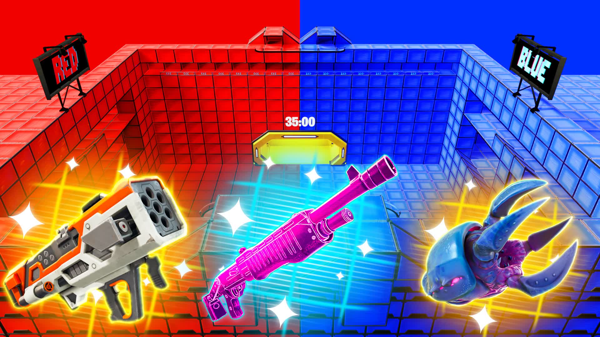 NEW CRAZYY RED VS BLUE 🔴🔵 3217-0892-7858 by netex - Fortnite Creative Map Code - Fortnite.GG