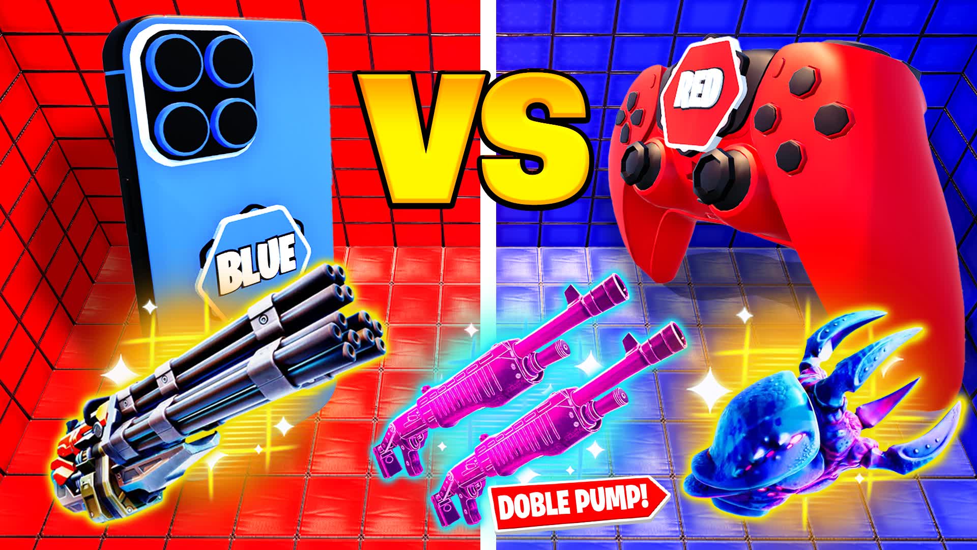 APPLE VS CONTROLLER RED VS BLUE 🔴🔵 2543-1286-3075 by rvbmap - Fortnite ...