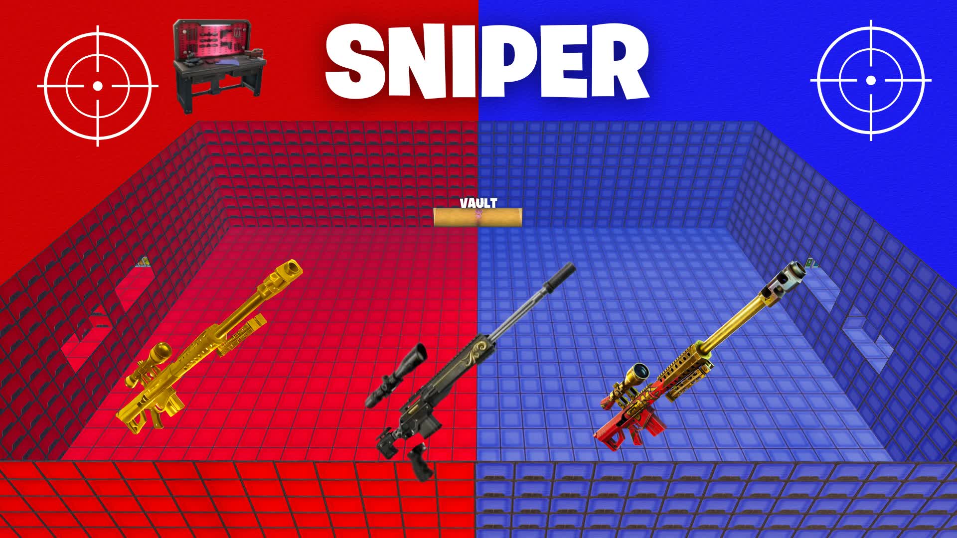 SNIPER RED VS BLUE 🔴🔵 7321-6462-8324 by goldengames - Fortnite Creative ...