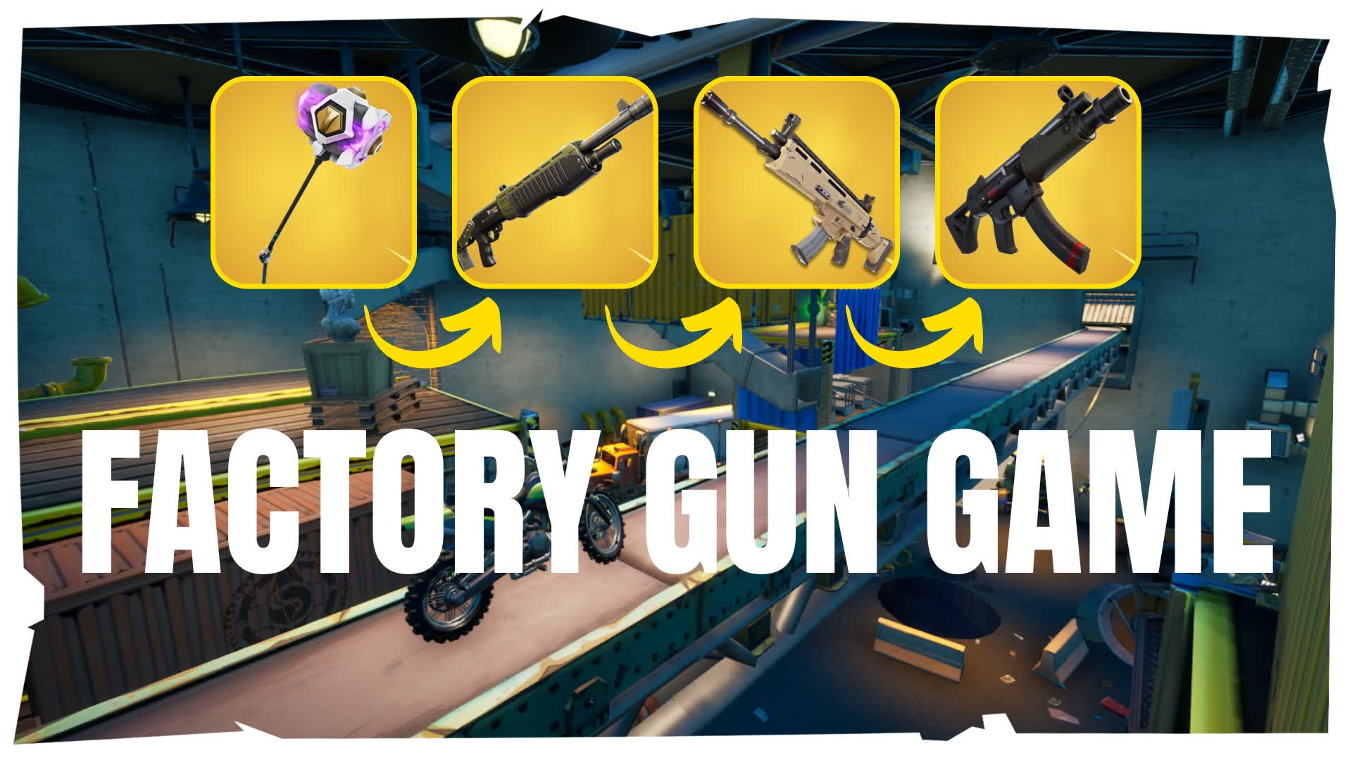 🏭 Factory Gun Game 5420-9434-3270 by madeintom - Fortnite Creative Map ...