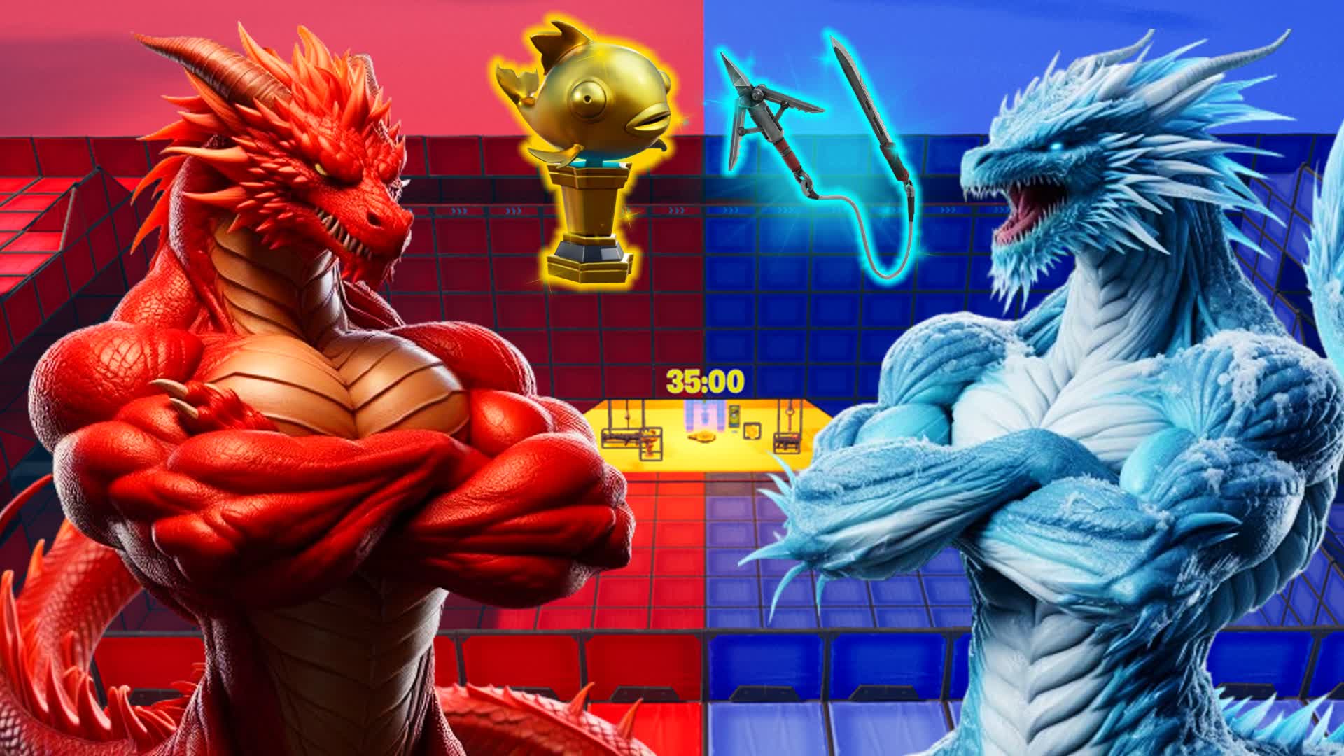 🐉DRAGON RED VS BLUE 🔴🔵 3654-2021-4107 by oval - Fortnite Creative Map ...