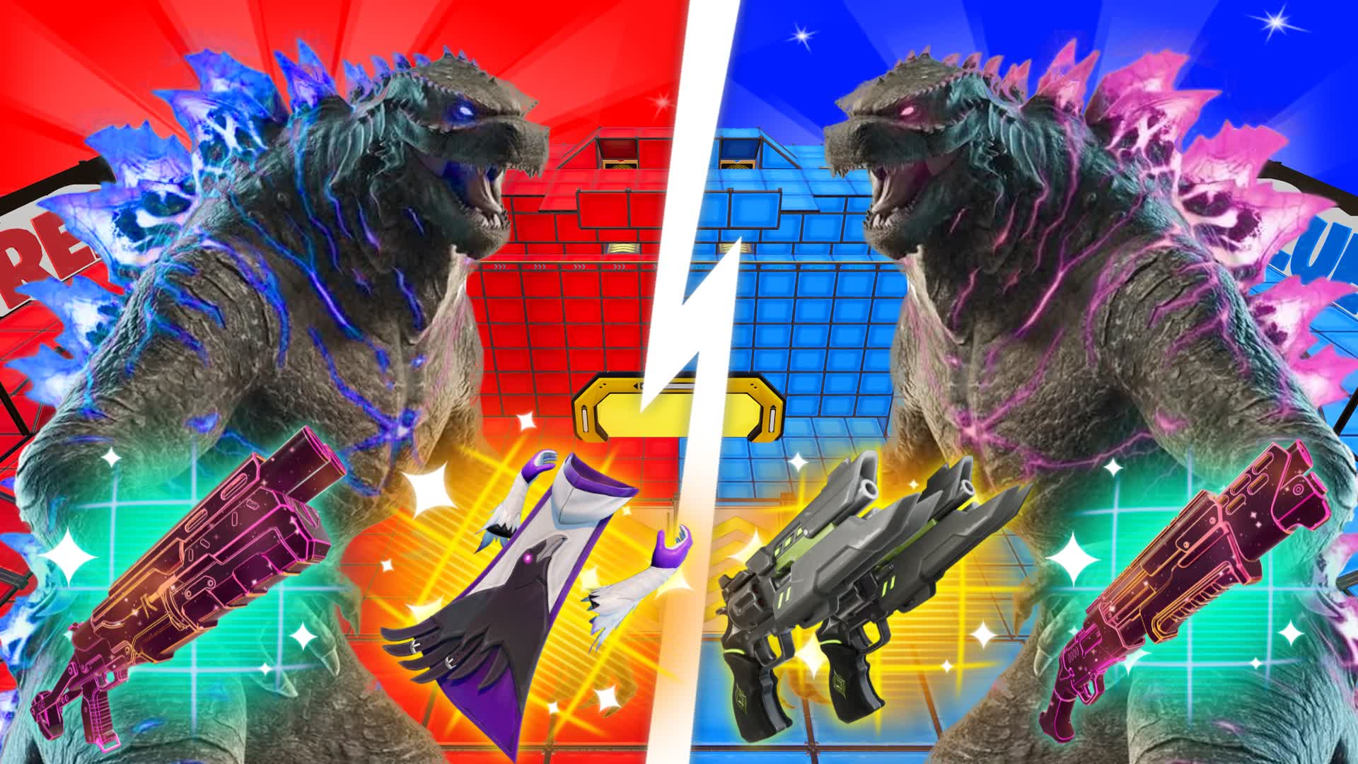 GODZILLA - RED VS BLUE🔴🔵 0953-3908-9258 by marvy24 - Fortnite Creative ...