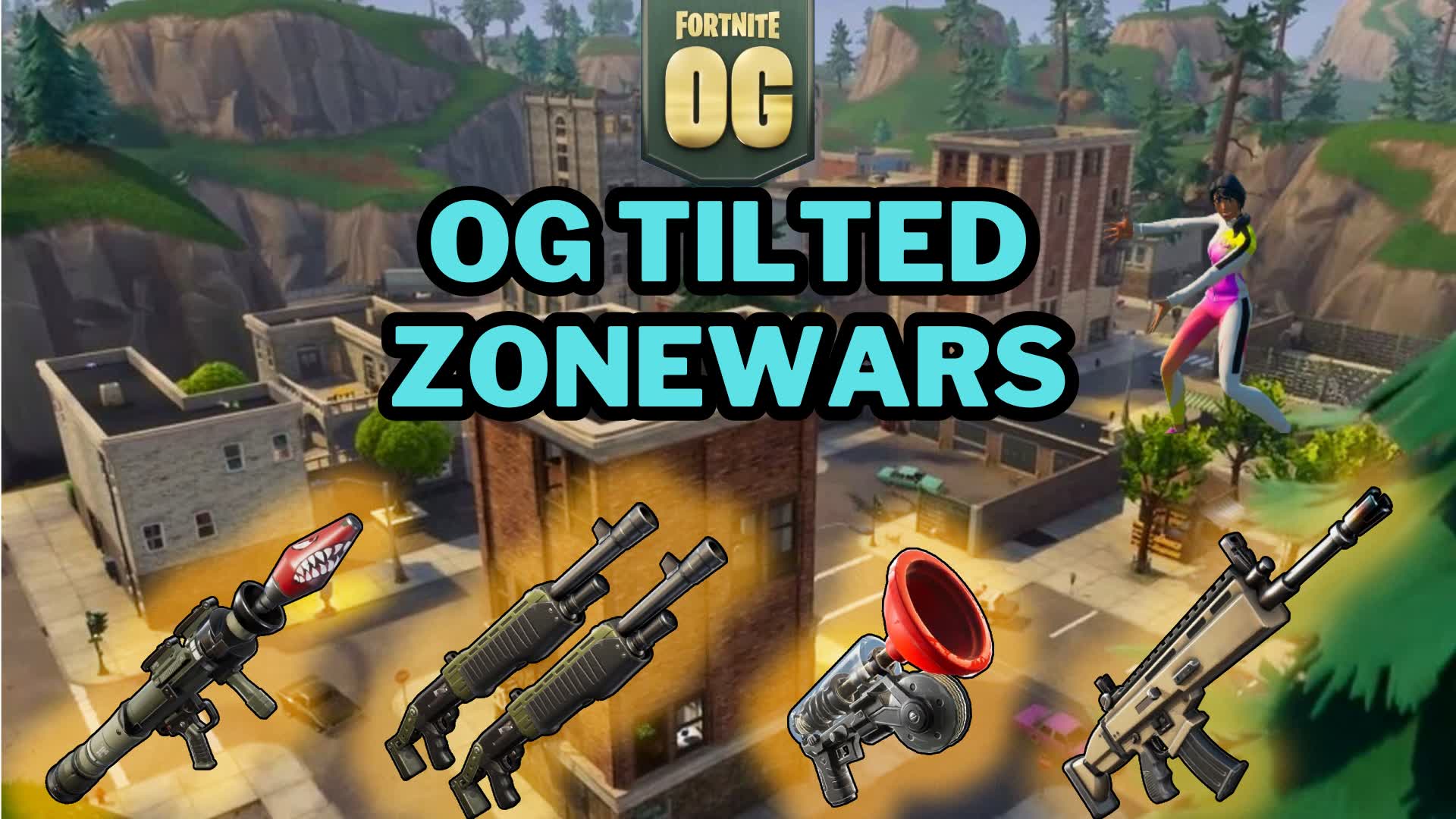 🔥OG Tilted Zone Wars -All Weapons⭐ 3002-9617-1978 من ابتكار akarsh - Fortnite
