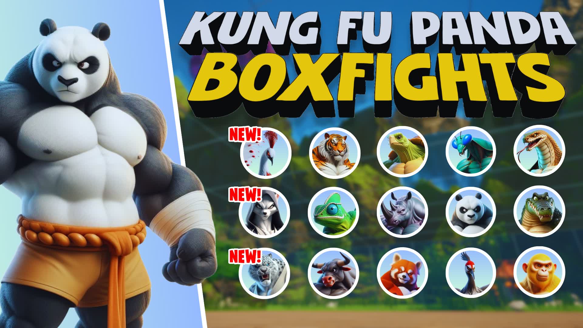 🐼 KUNG FU PANDA BOXFIGHTS 📦 8055-4609-2638 by sralik - Fortnite Creative Map Code - Fortnite.GG
