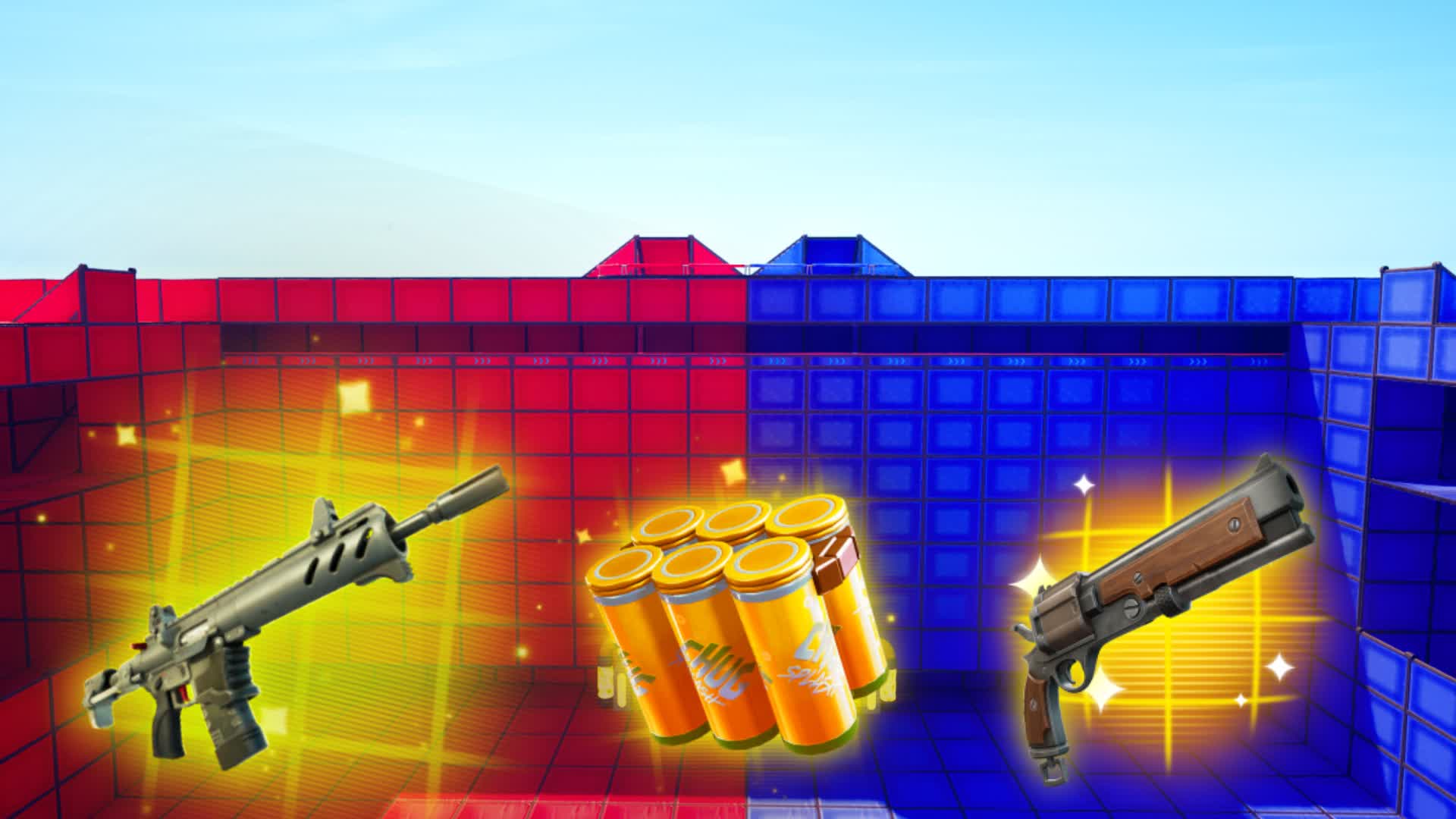 RED VS BLUE WITH EVERY GUN 1101-1937-7869 by minybot - Fortnite Creative Map Code - Fortnite.GG
