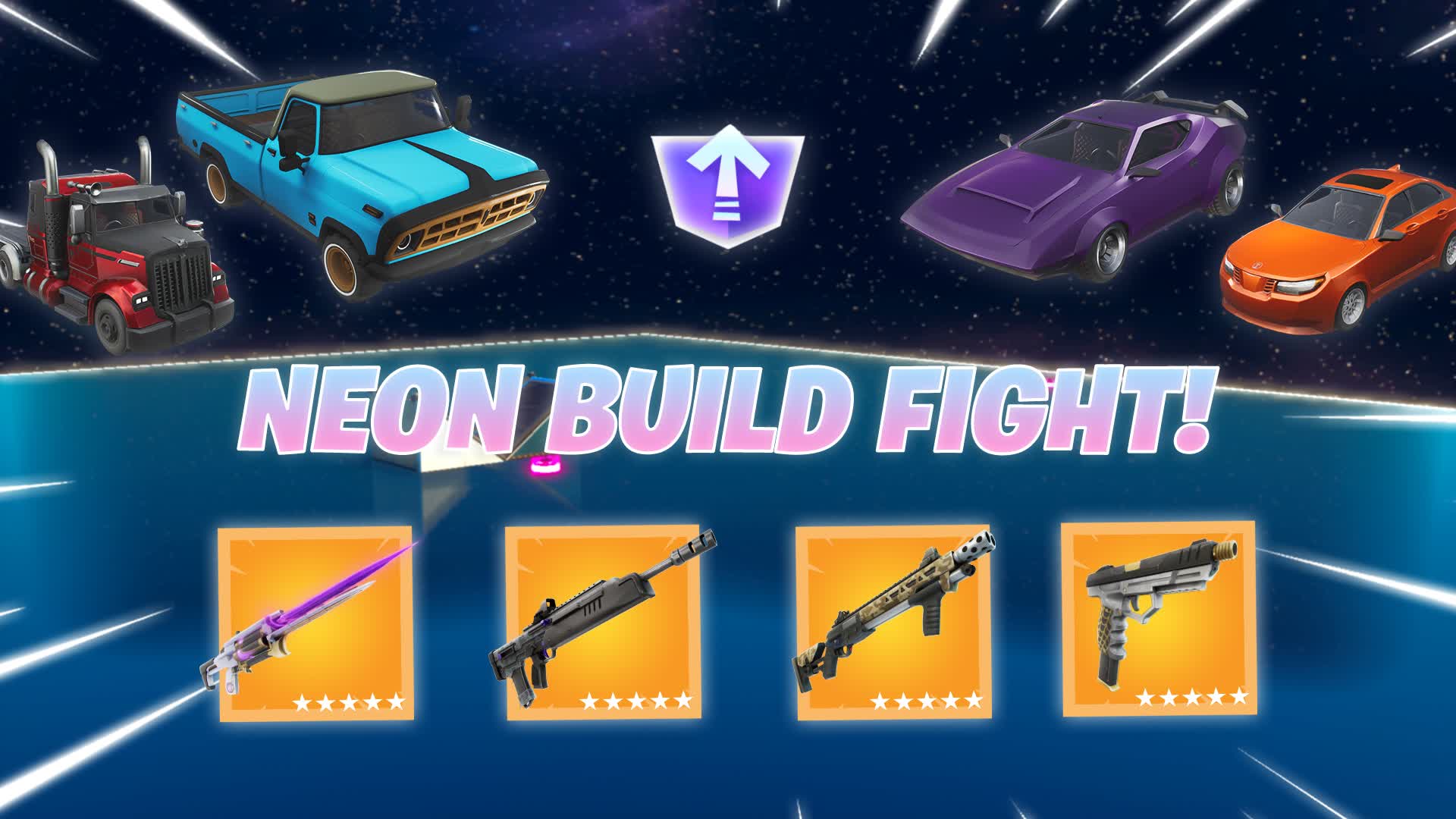Neon Build Fight (Vehicles) 1336-4918-5257 by nsmash - Fortnite.GG