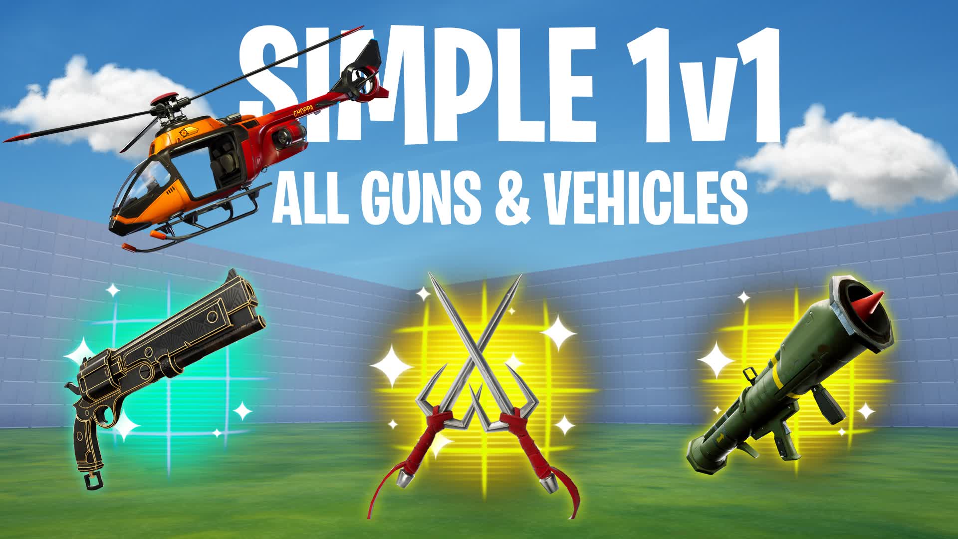 1v1 EVERY GUN & VEHICLE - TMNT WEAPONS 8004-0728-0405 by faza - Fortnite
