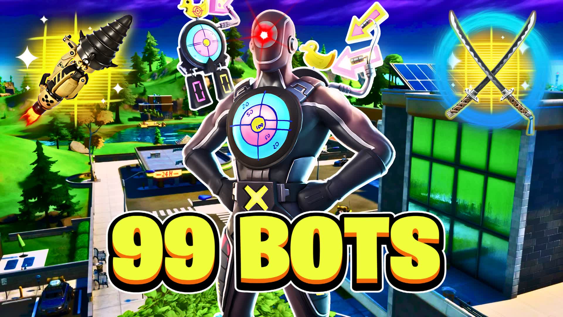 99 BOTS 3 - FREE FOR ALL (CARS) 6531-1849-5060 by coin-afk-map - Fortnite Creative Map Code ...