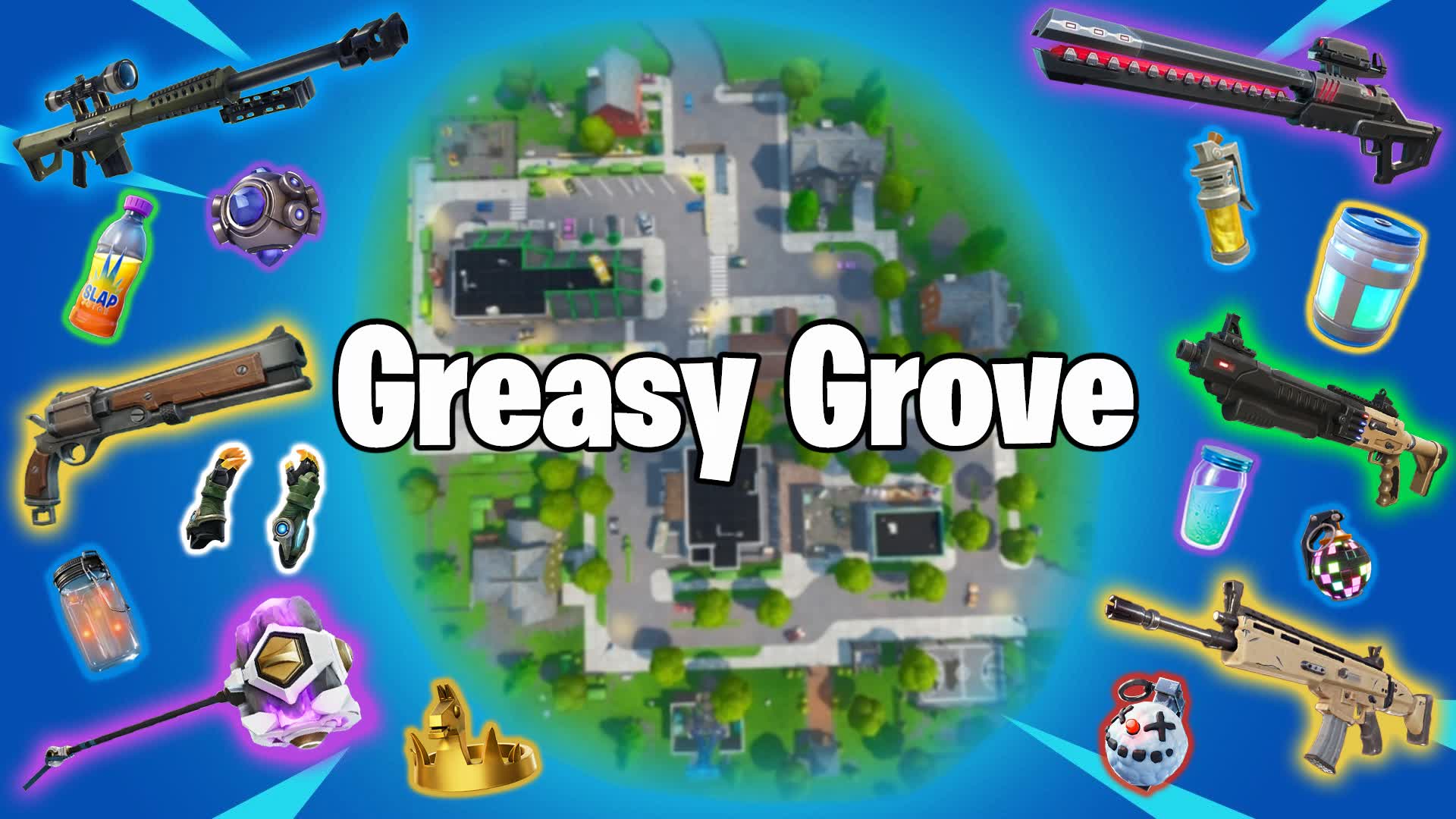 🌮 Greasy Grove - Free For All 3416-1782-1583 by notales - Fortnite Creative Map Code - Fortnite.GG