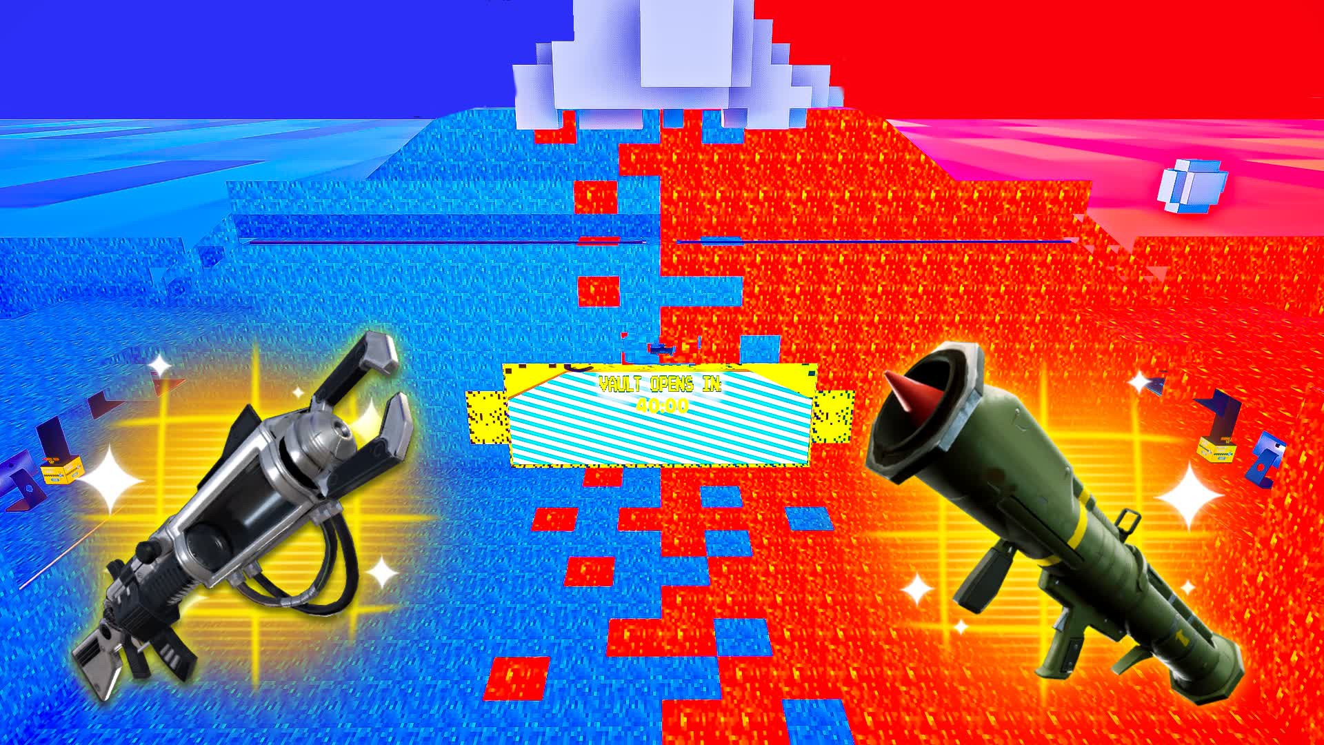 Pixelated Red Vs Blue 🔴🔵 6141-7047-7284 by g1o2 - Fortnite Creative Map ...