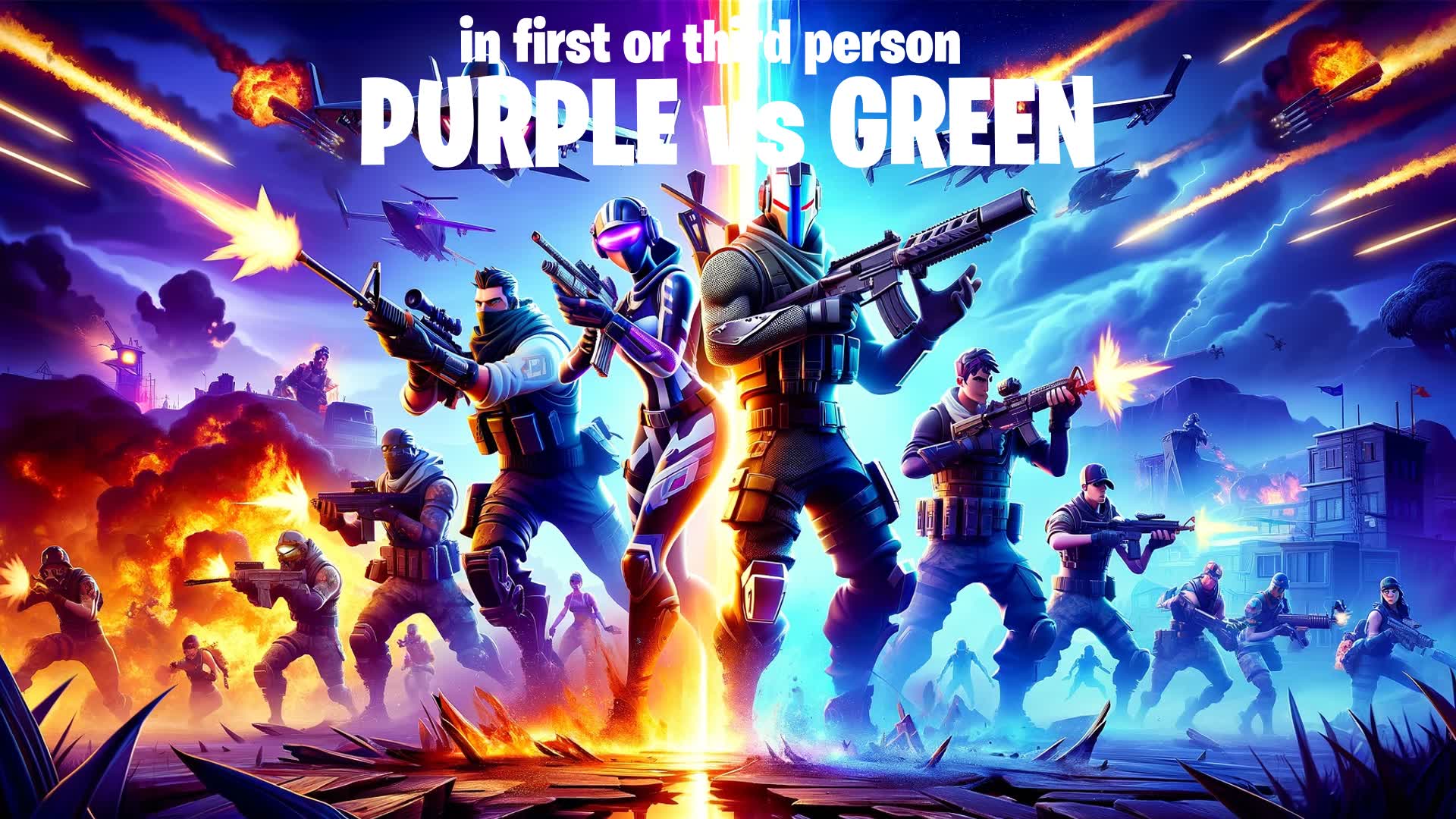 PURPLE vs GREEN in first person 5140-8557-1606 by sebasaar - Fortnite ...