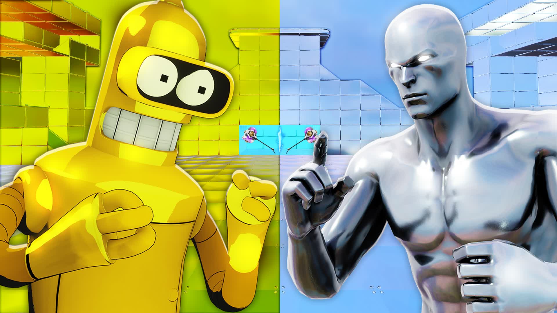 SHINY📀GOLD VS SILVER💿 2970-7316-7096 by nicks - Fortnite Creative Map ...