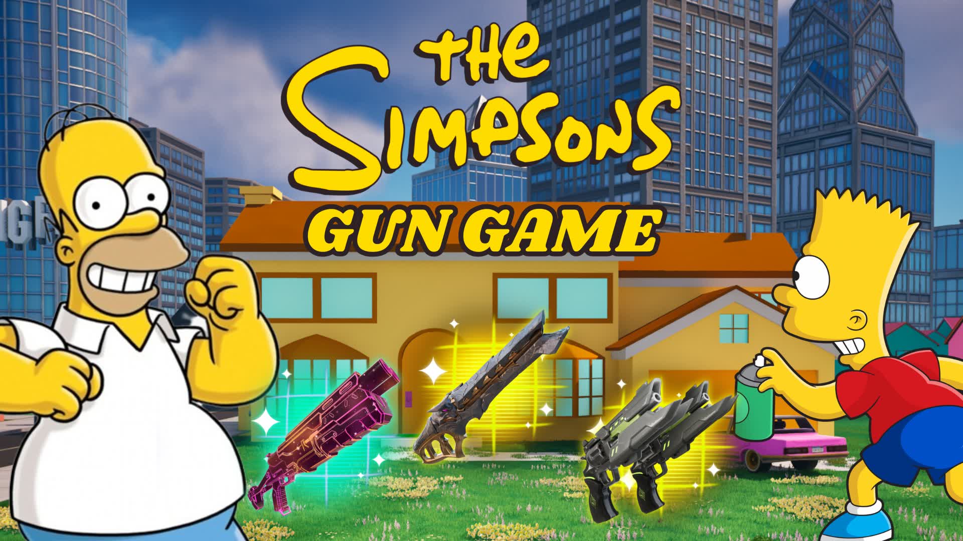 THE SIMPSONS GUN GAME ONE SHOT 2600-7743-7219 by alexmaxfp - Fortnite