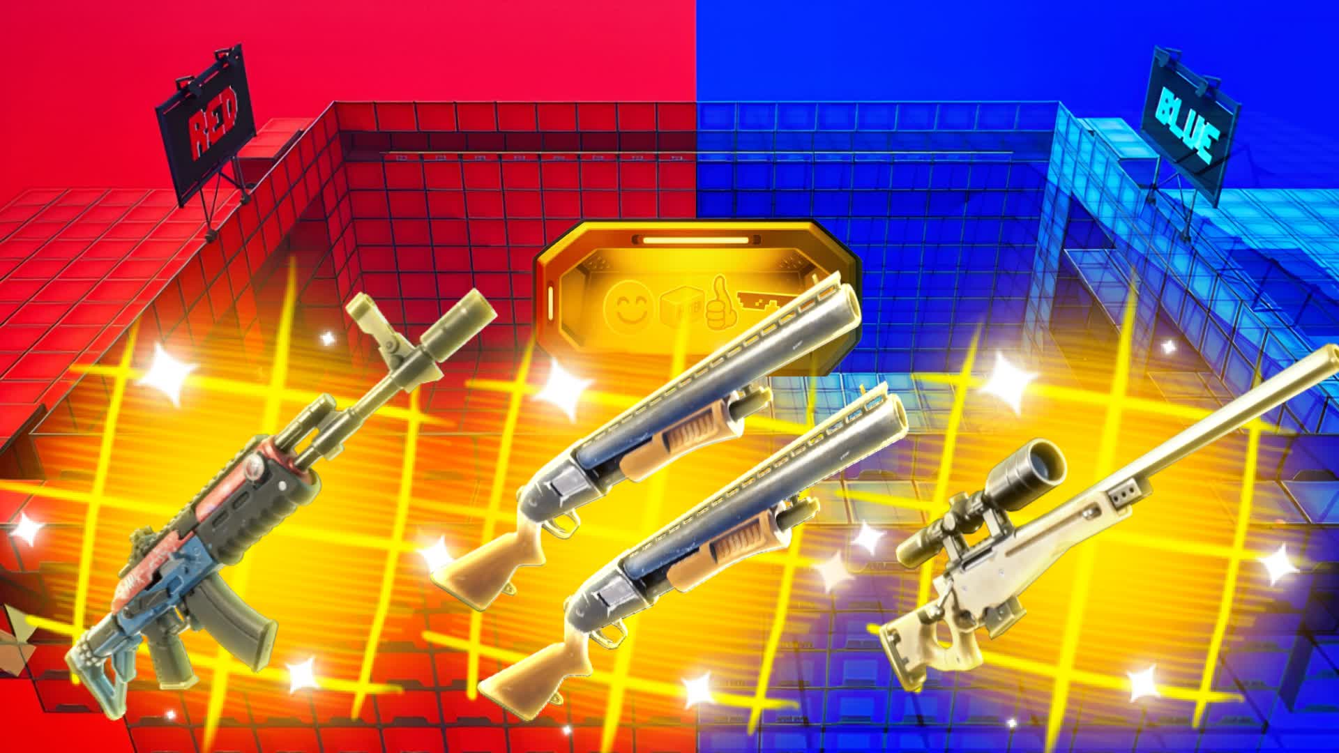 GIGACHAD RED VS BLUE 🔴🔵 9522-2123-5104 by firetruck - Fortnite