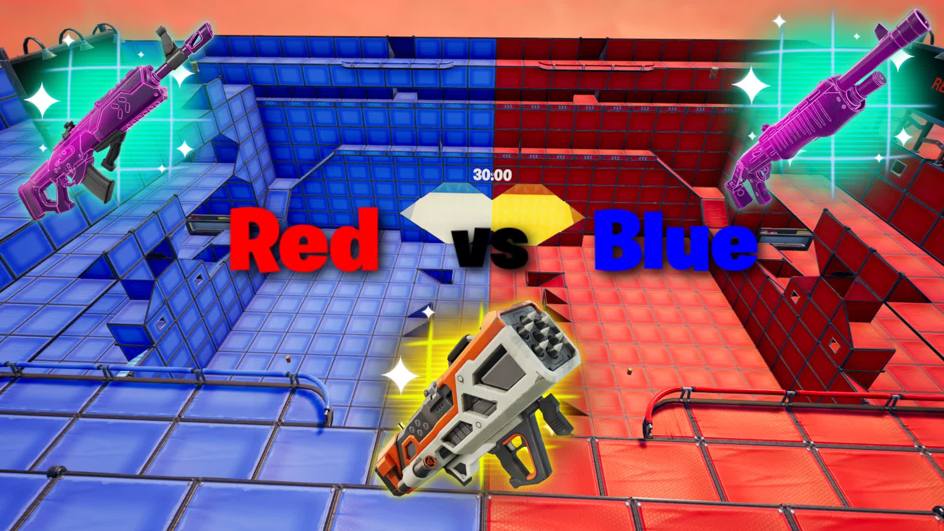 🔥SUPER RED VS BLUE🔴🔵 NEW GUNS!!!🔥 4708-3464-2083 by thehaytams ...