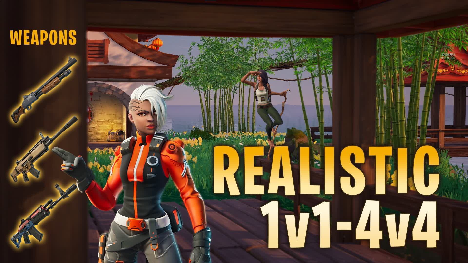 1v1 - 4v4 Realistic by 6TM 0687-5579-4866 by 6tm - Fortnite Creative Map Code - Fortnite.GG