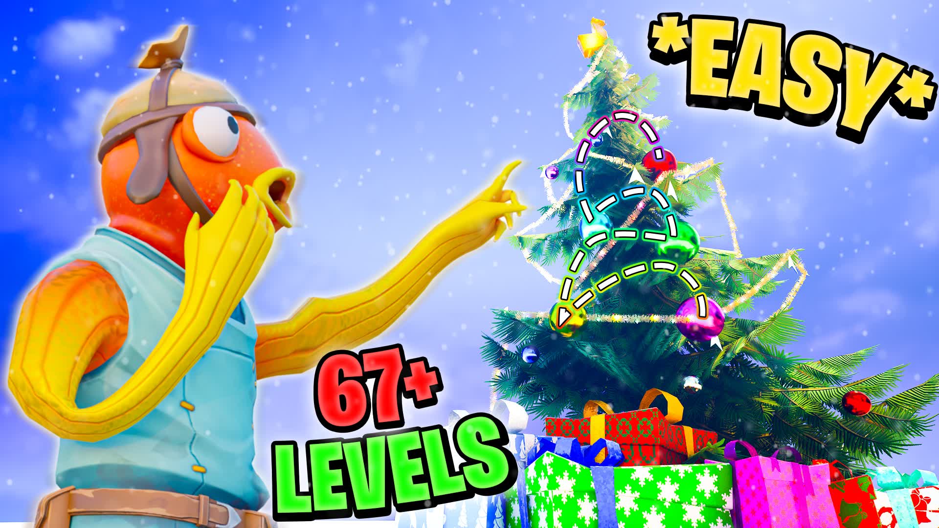 CHRISTMAS TREE PARKOUR 67+ LEVELS 9606-6028-4380 by ajmkuba - Fortnite