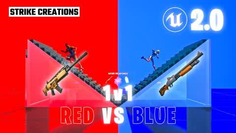 1V1 RED VS BLUE 💙 [RANKS] 4130-0973-8081 by strike_creations - Fortnite