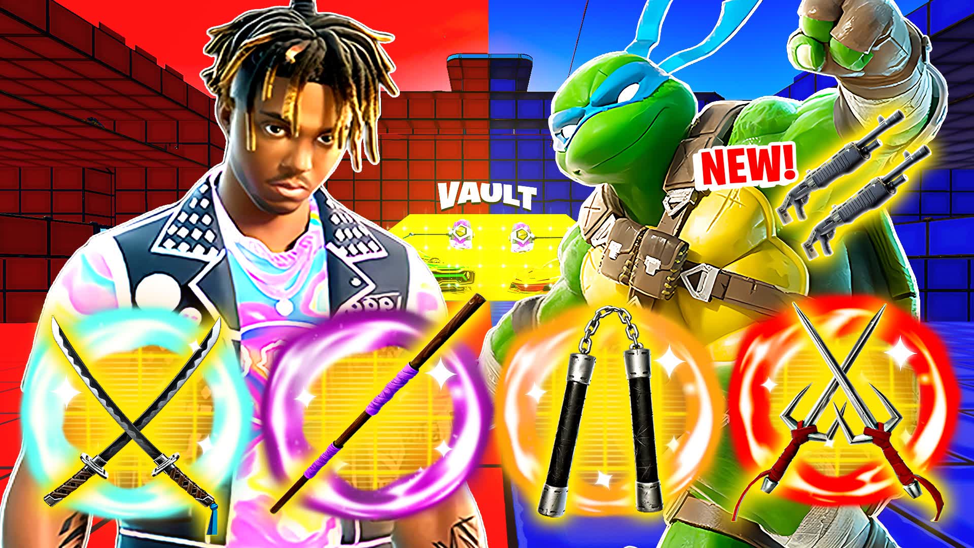 TMNT RED VS BLUE MEDALLIONS 🔴🔵 1937-3635-1737 by rockygift3 - Fortnite ...