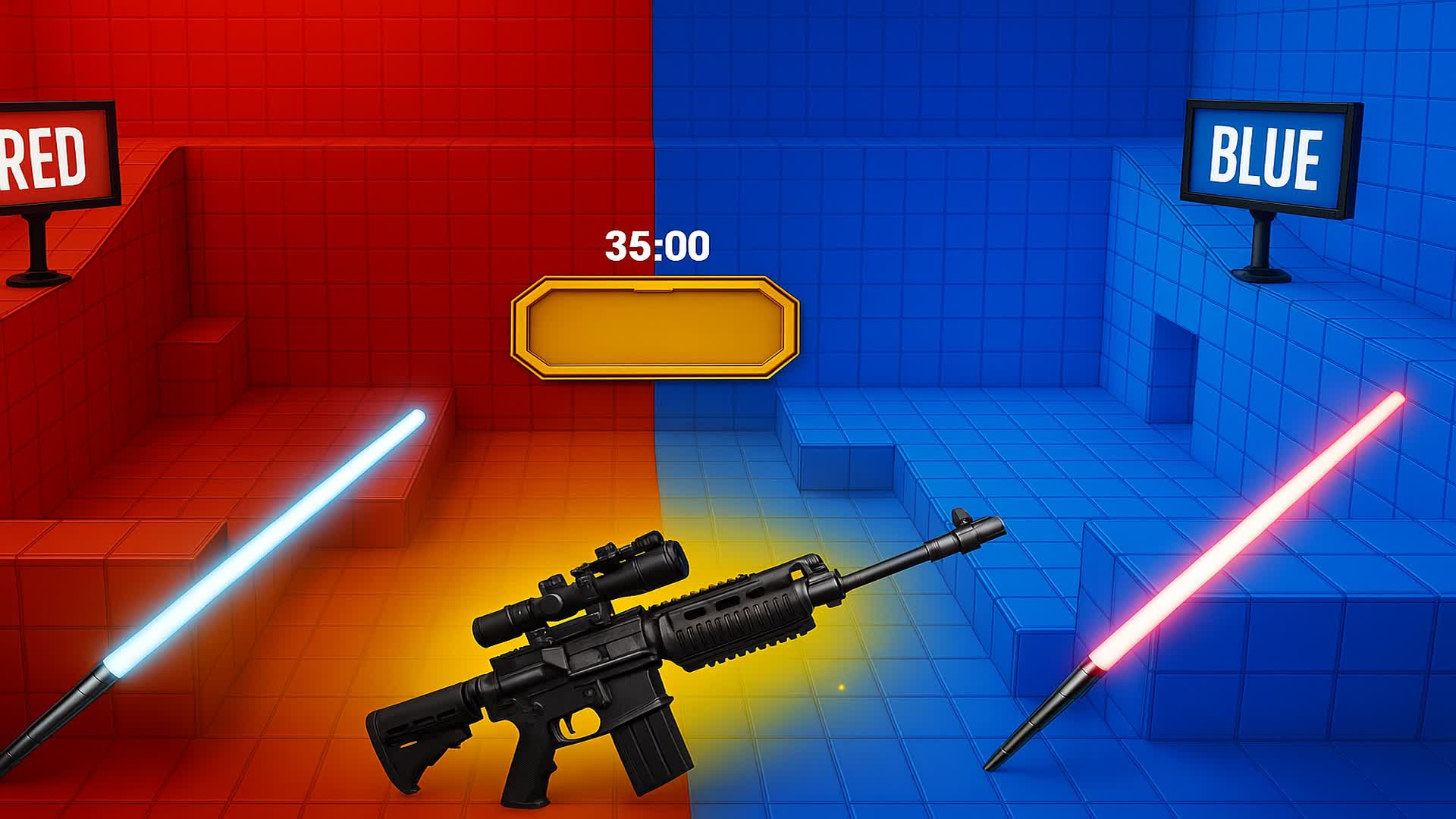 RED VS BLUE🔴🔵 4819-7003-9936 by malik_fn - Fortnite