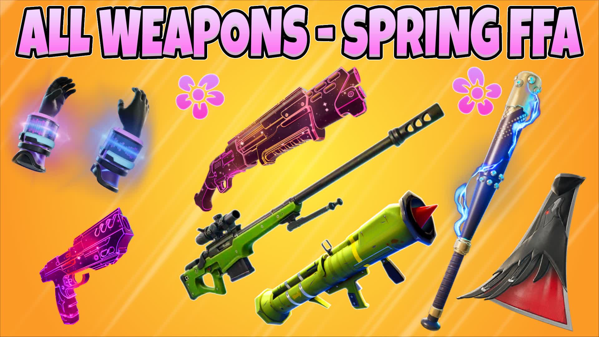 🌸 SPRING FFA - ALL WEAPONS 🌸 6087-1076-9702 by kingzi - Fortnite Creative Map Code - Fortnite.GG
