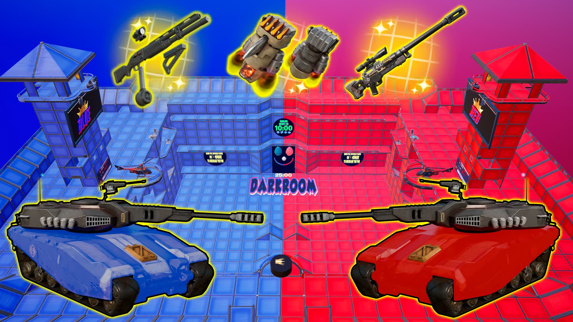 RED VS BLUE - DARKROOM 🔴🔵 - 7785-4793-8338 | Fortnite Zone