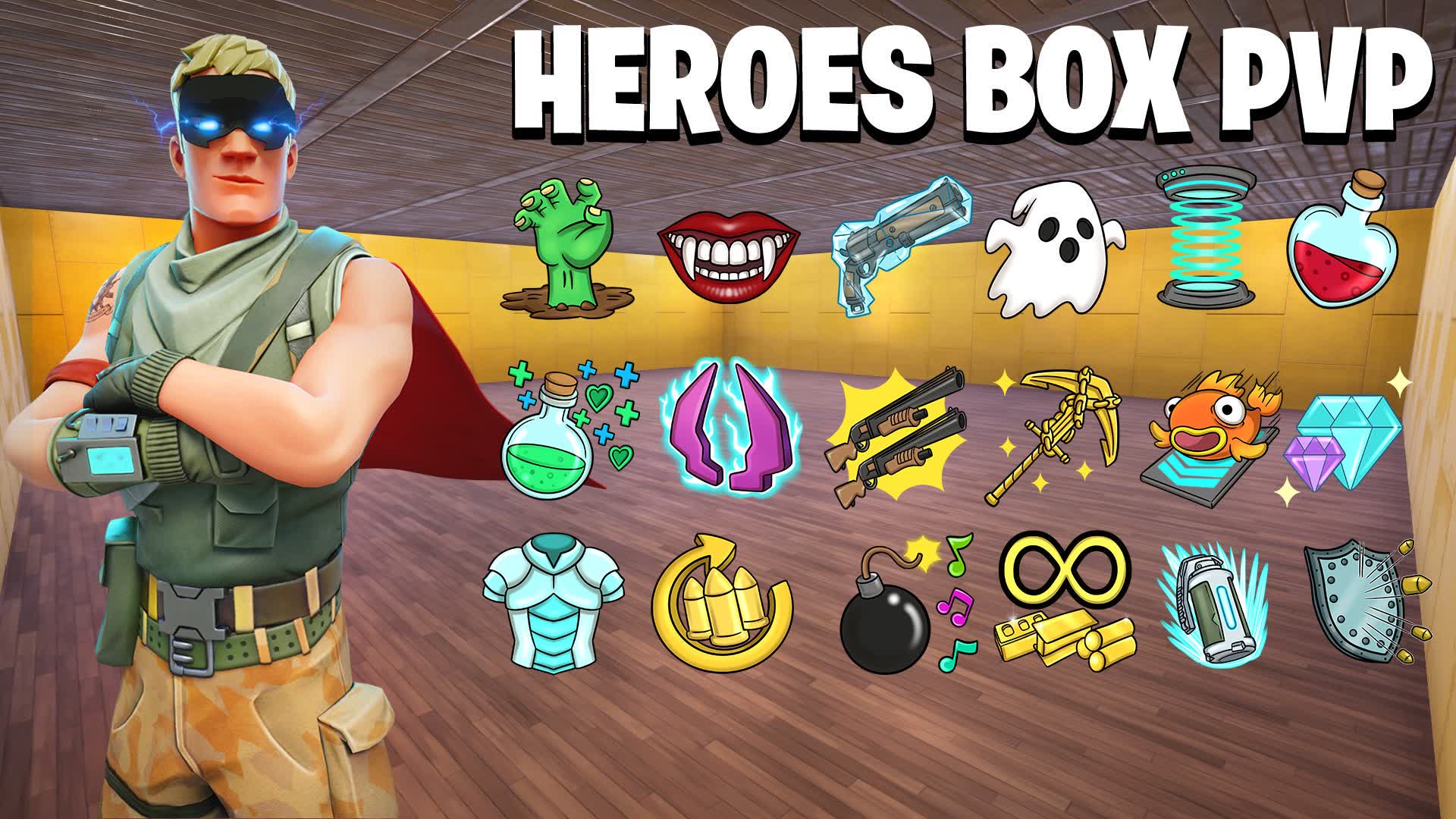 🦸 Heroes Box PVP 📦 0942-6201-2572 by silviufn - Fortnite Creative Map Code - Fortnite.GG