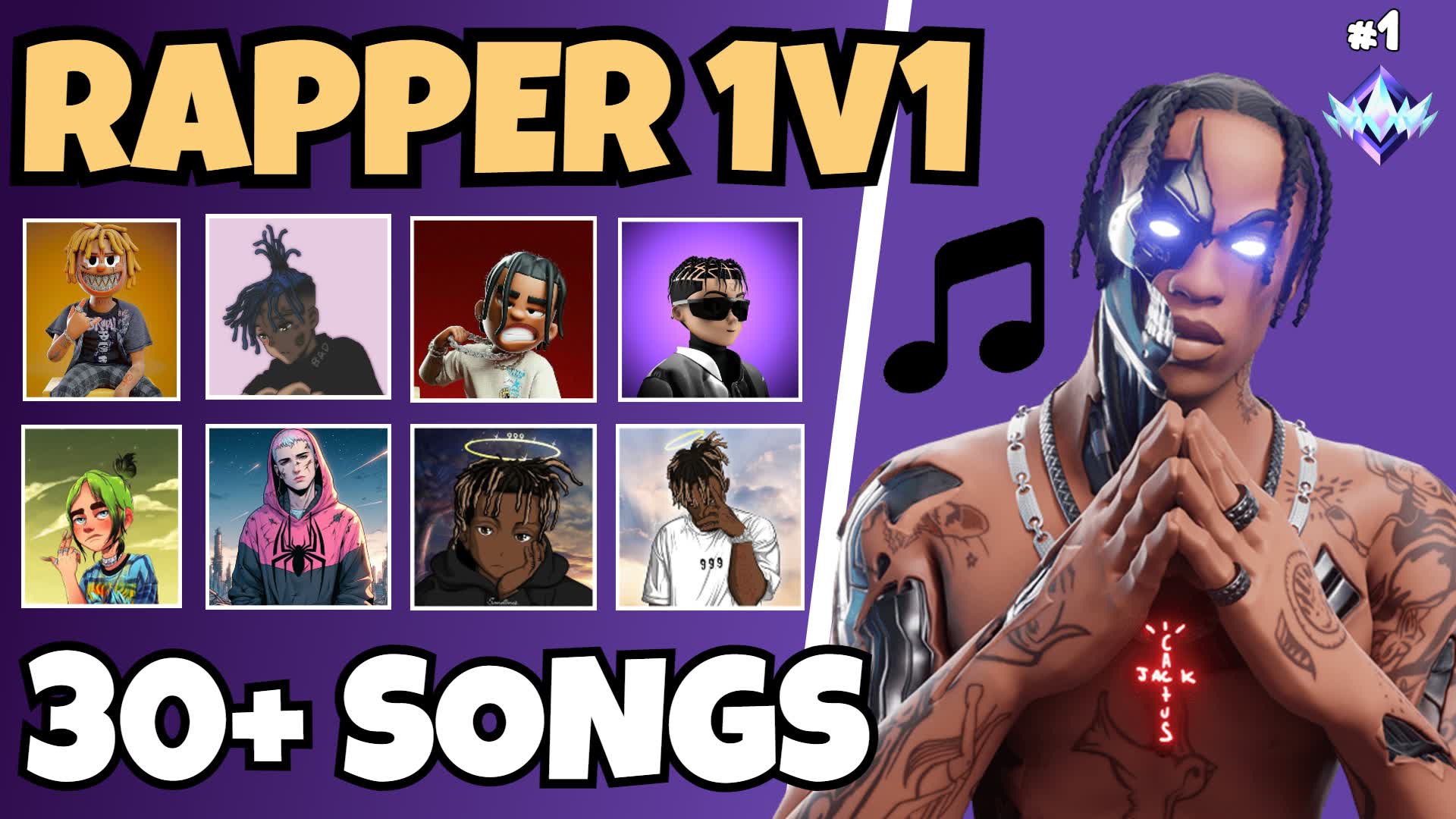 🏆 RAPPER 1v1🎵 [30+ SONGS] 7766-7757-9791 by samskyy - Fortnite Creative ...