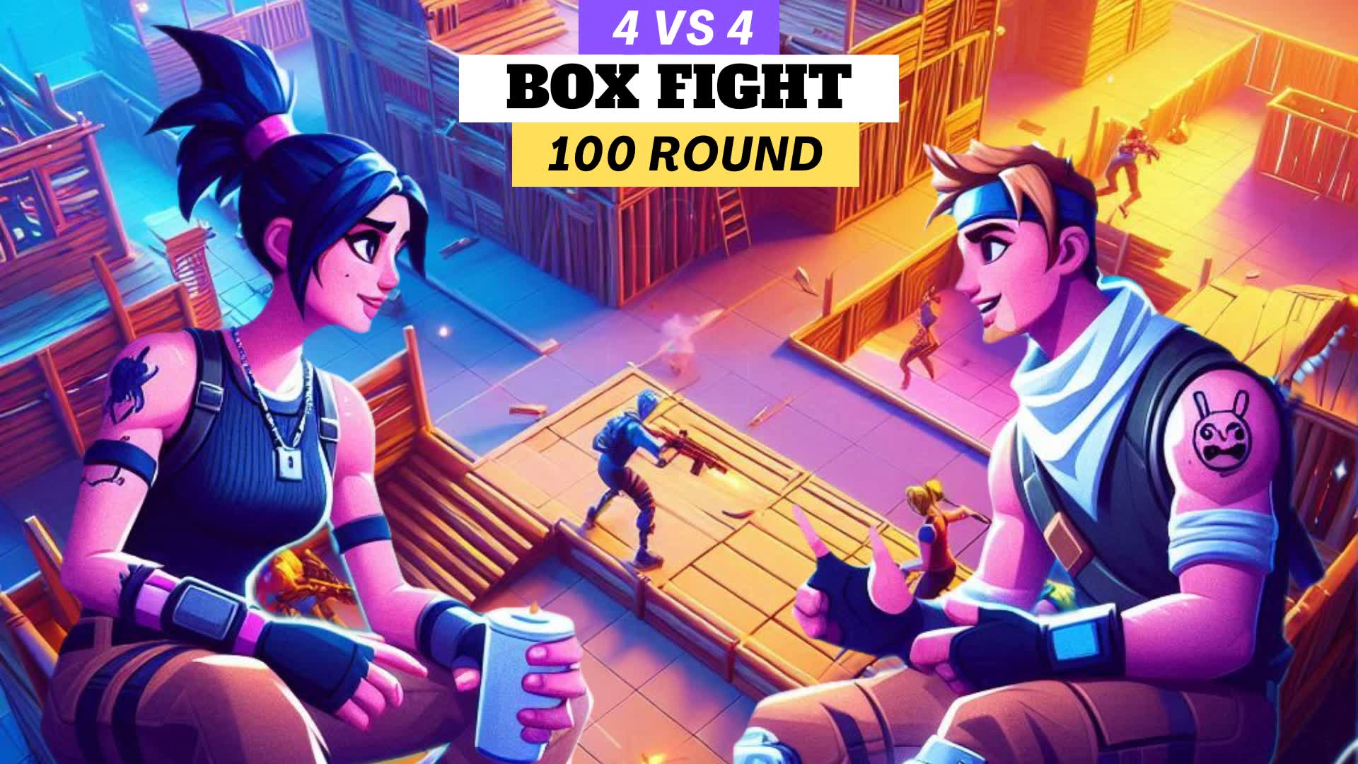 BOX FIGHT [ 4 VS 4 ] 8376-3968-7571 by xhe - Fortnite Creative Map Code ...