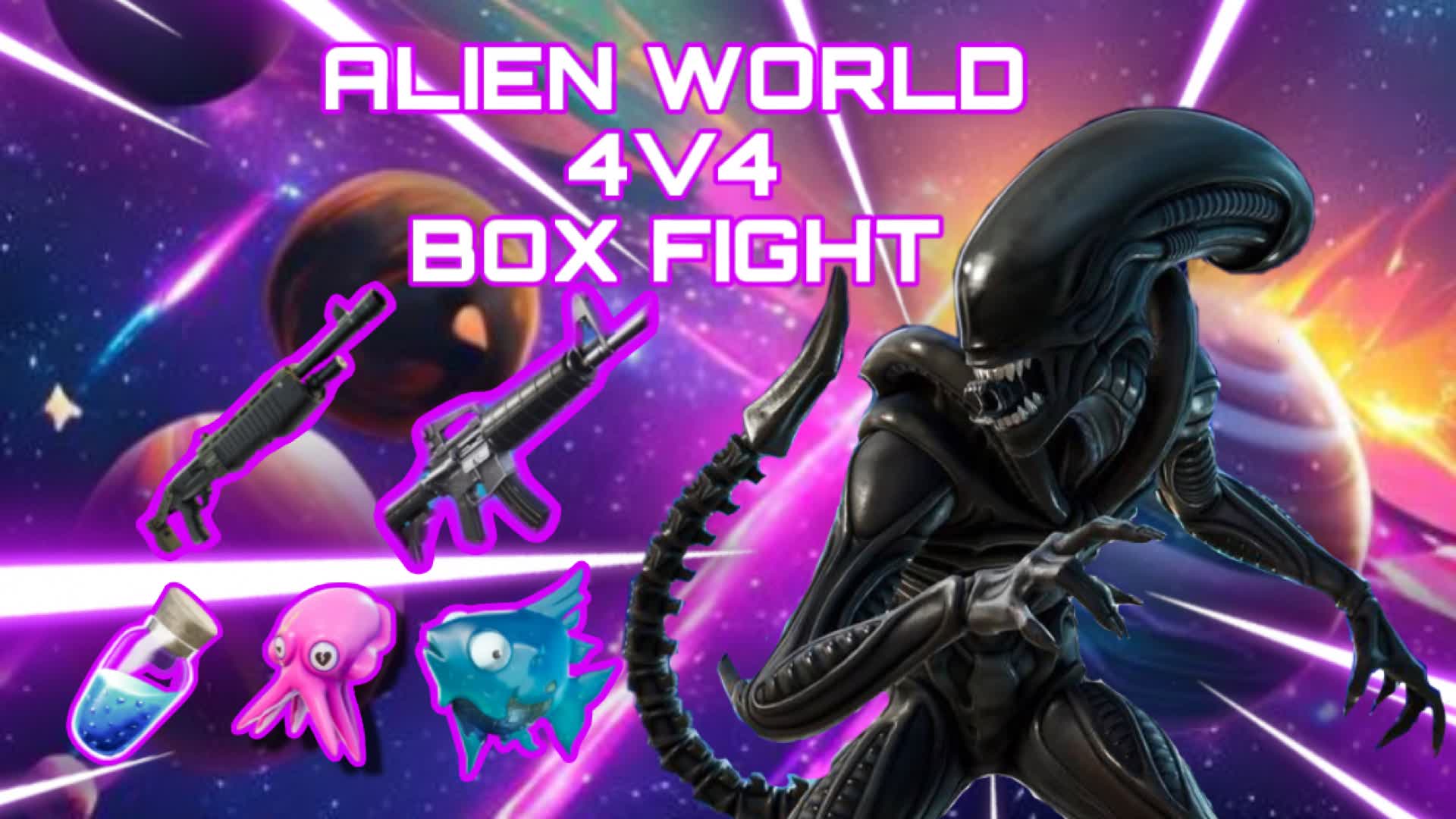 ALIEN WORLD - BOX FIGHT 4V4! 4465-3552-5504 by ryzyko - Fortnite ...